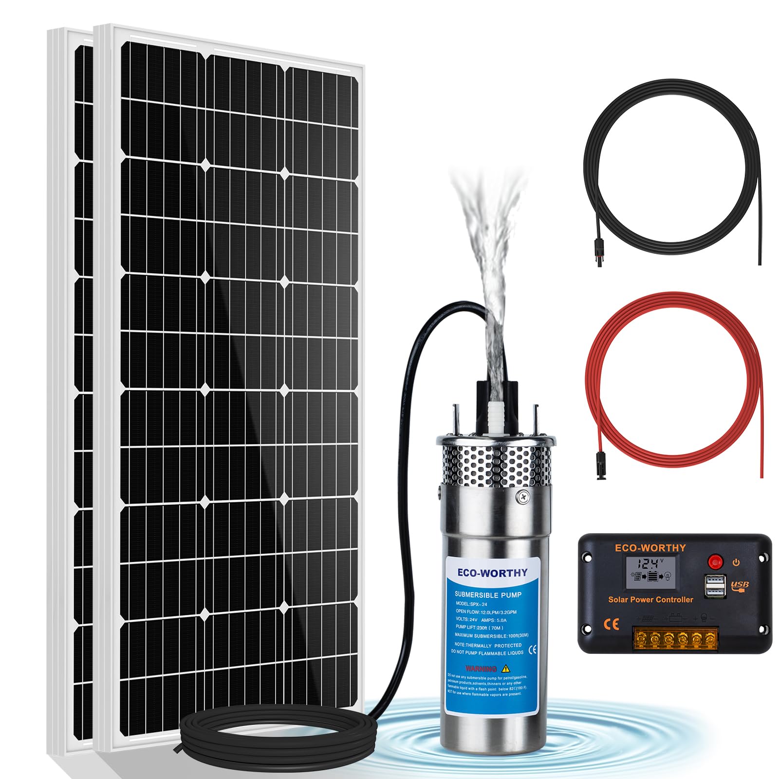 Eco Worthy 12v Dc Solar Well Pump Kit 200w Solar | Desertcart QATAR