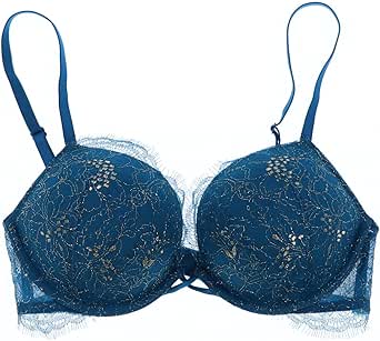 Victoria's Secret Bra Bombshell Add 2 Cups Shimmer Lace (34D, Blue) at ...