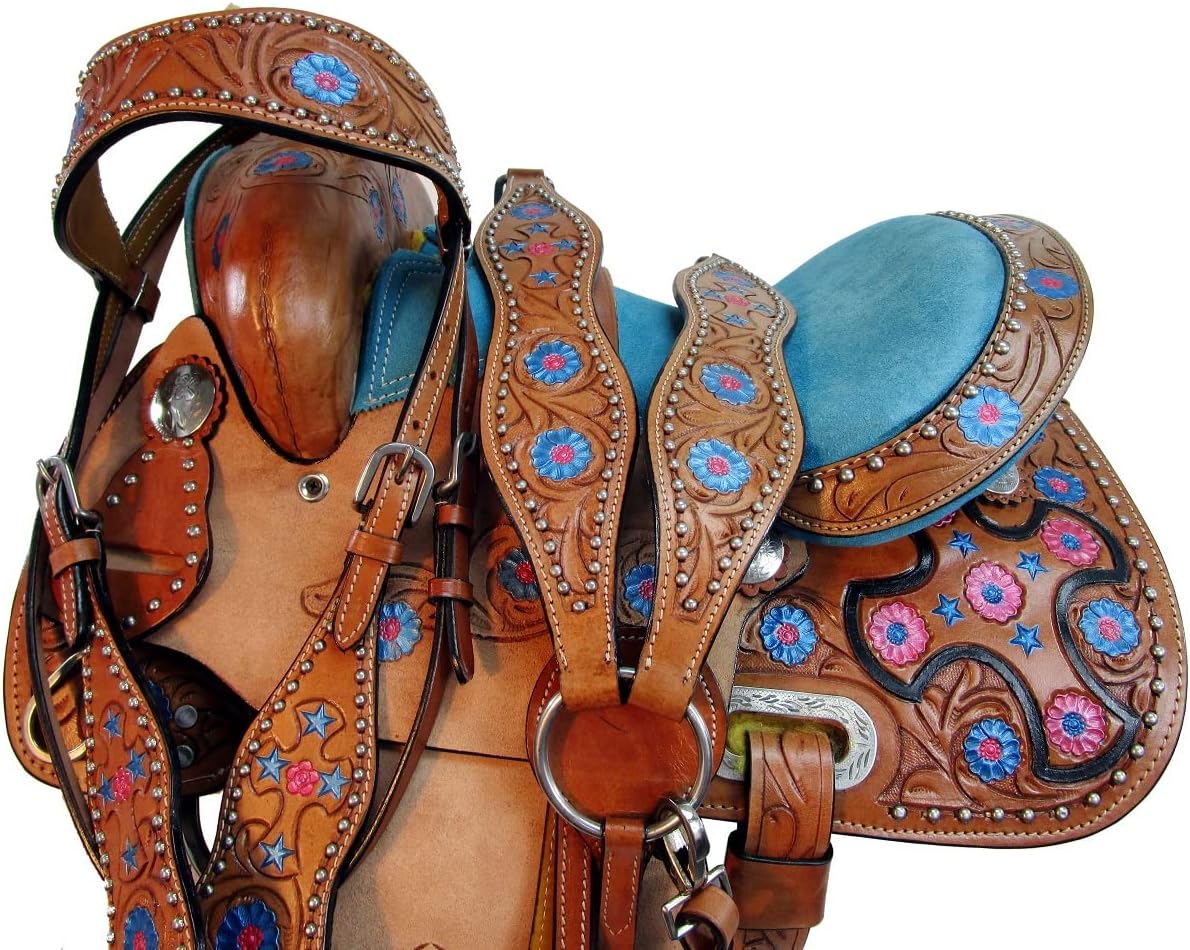 Amazon.com : 14" Western Saddle Barrel Racing Pleasure Horse Trail ...