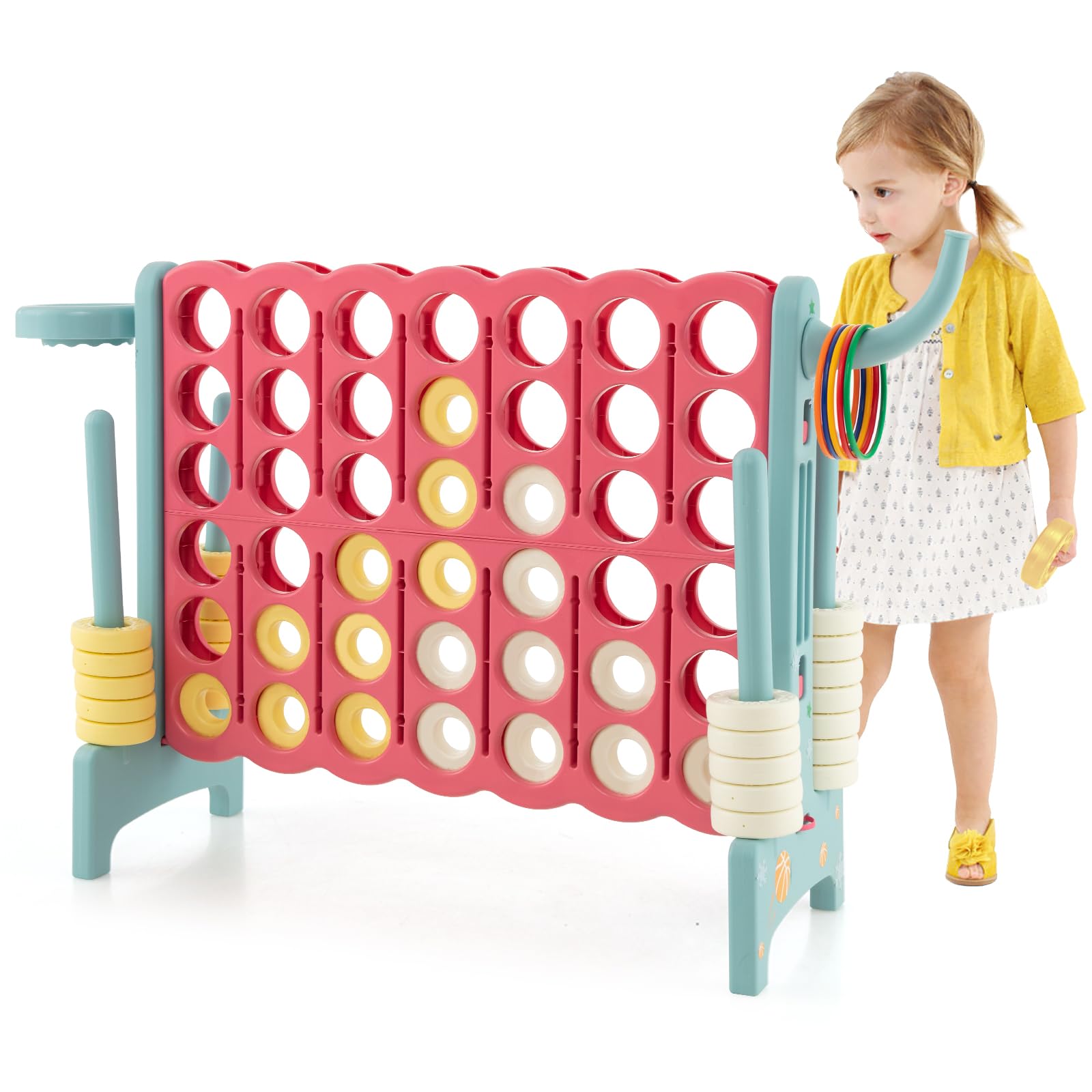 AKUSTIK Giant Connect Game Outdoor, 4 in a Row Jumbo 4 to Score Connect ...