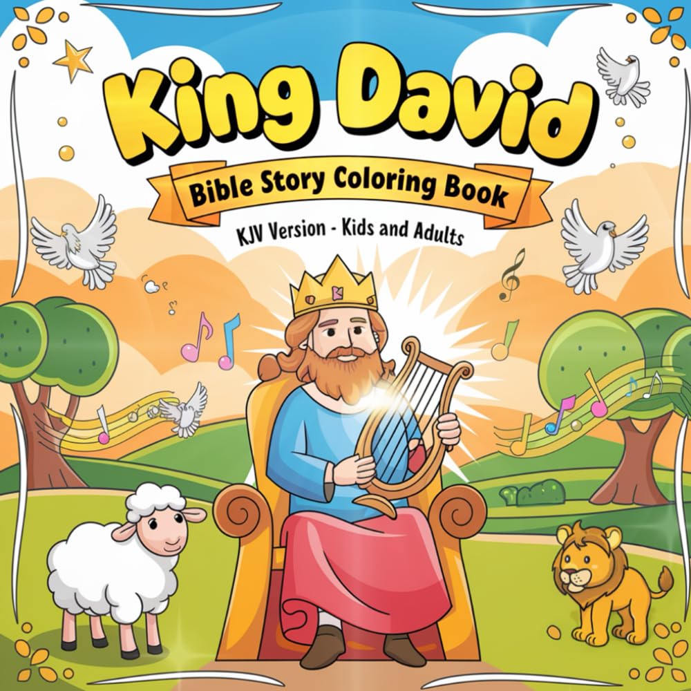 Amazon.com: King David Bible Story Coloring Book: KJV Version Kids and ...