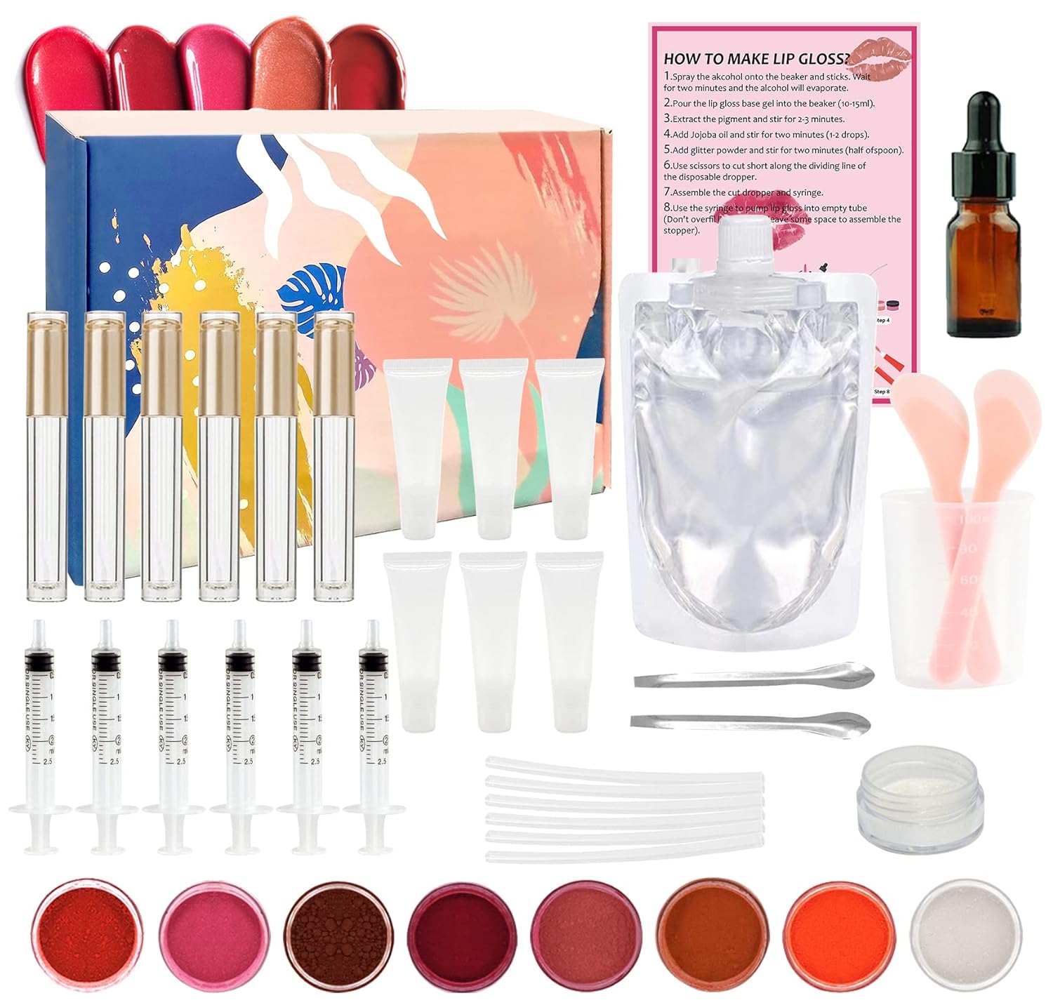 Amazon.com : GOGOPARTY DIY Lip Gloss Making Kit - DIY Lip Gloss Base ...