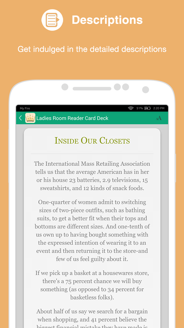 Ladies Room Reader Card Deck - App on Amazon Appstore
