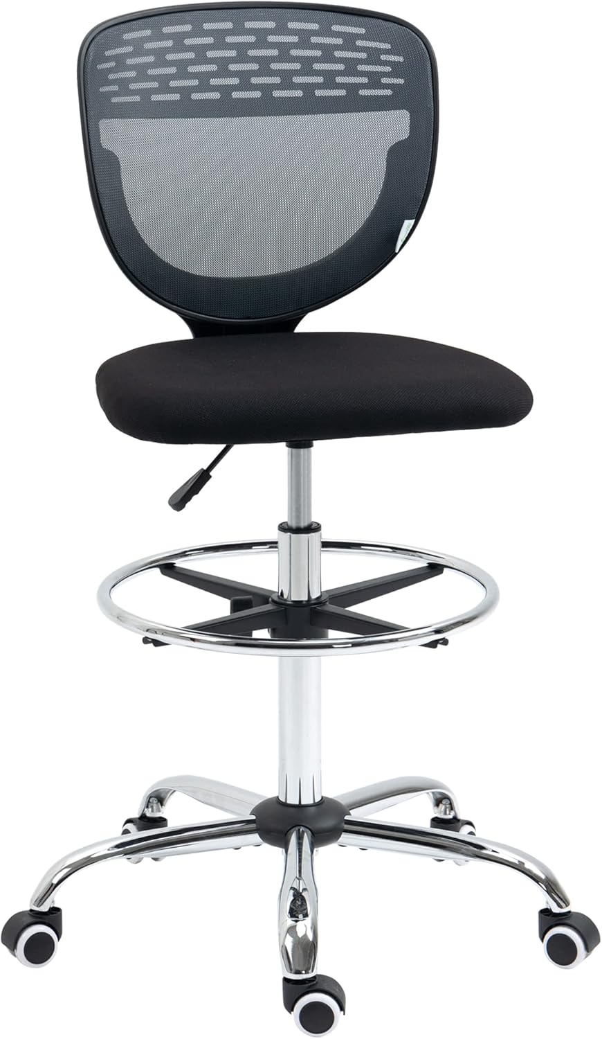 Vinsetto Drafting Chair, Swivel Office Draughtsman Chair, Mesh Standing ...