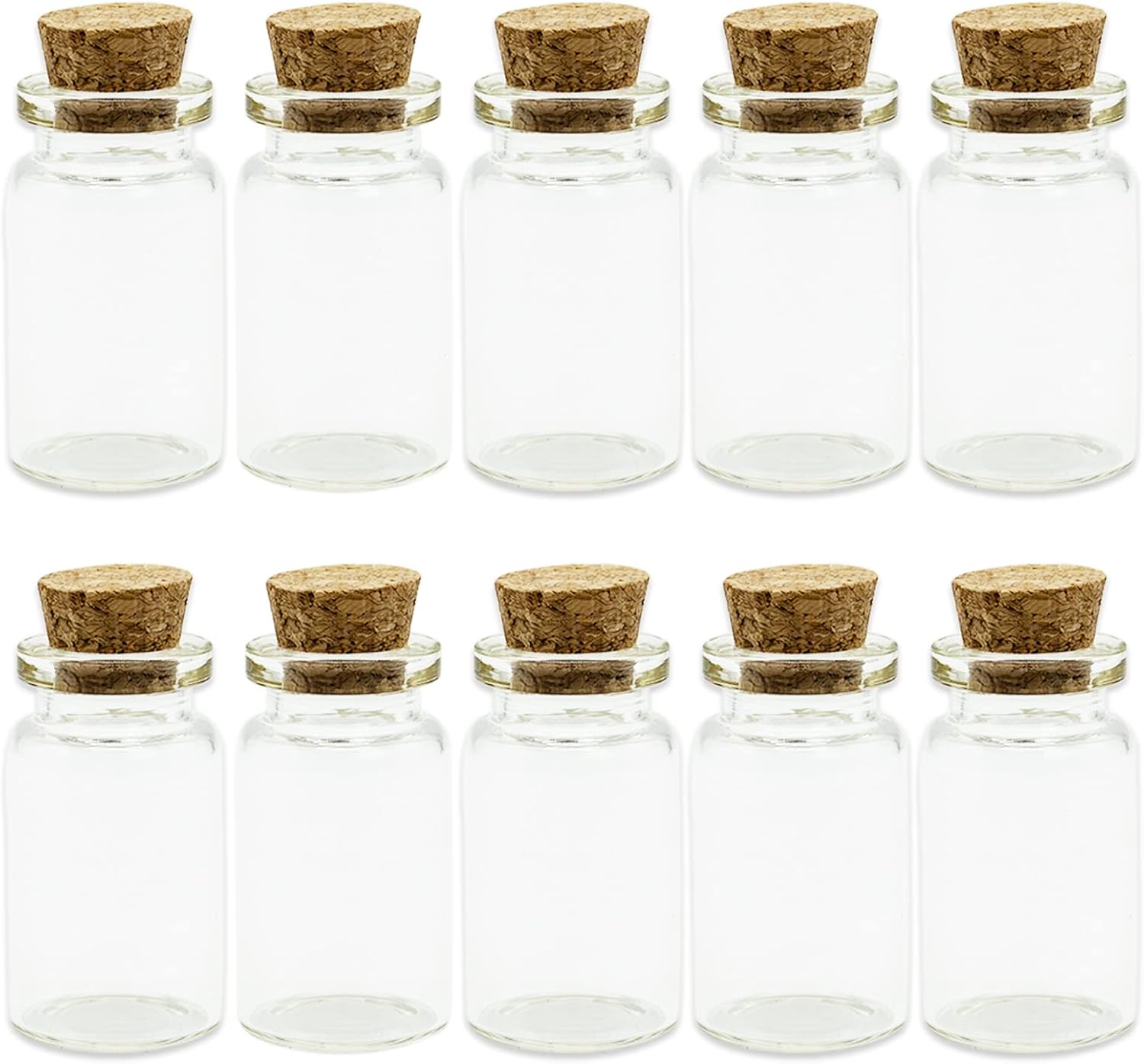 10 Pcs Small Glass Bottles With Cork Lids, Mini Glass Bottles With ...