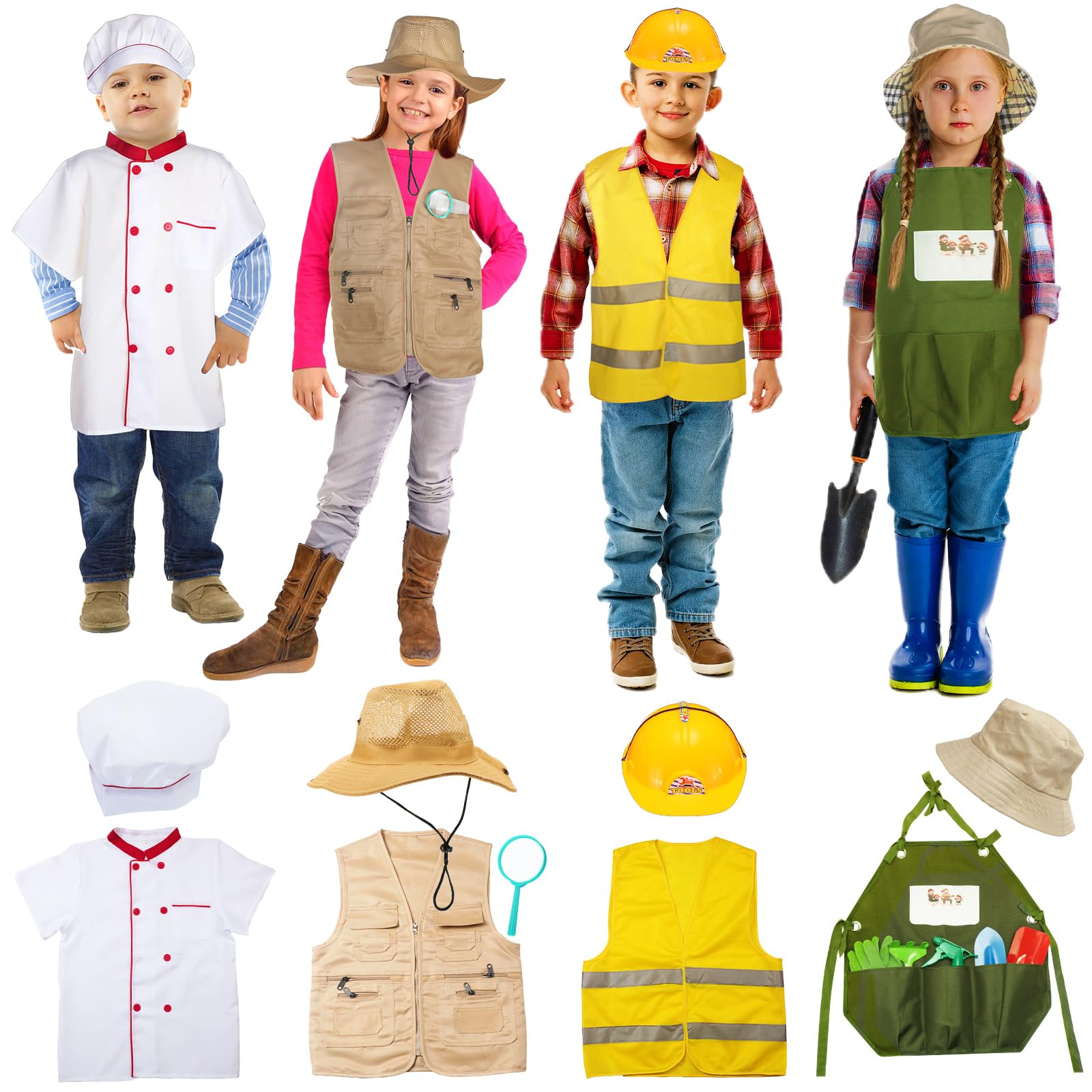 Snapklik.com : Vicenpal 4 Sets 12 Pcs Pretend Play Costumes Set Gifts ...