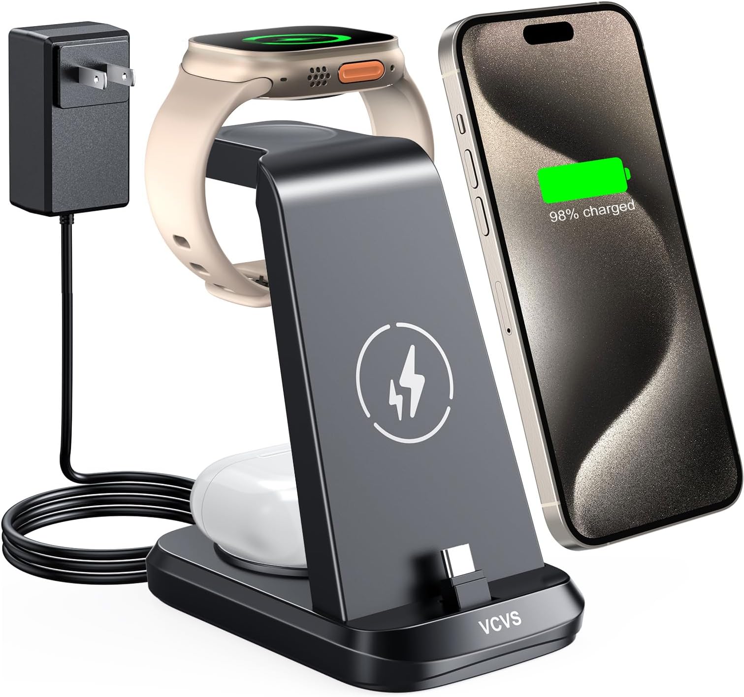 Amazon.com: TYCRALI 3 in 1 Charging Station for iPhone - 33W Fast ...