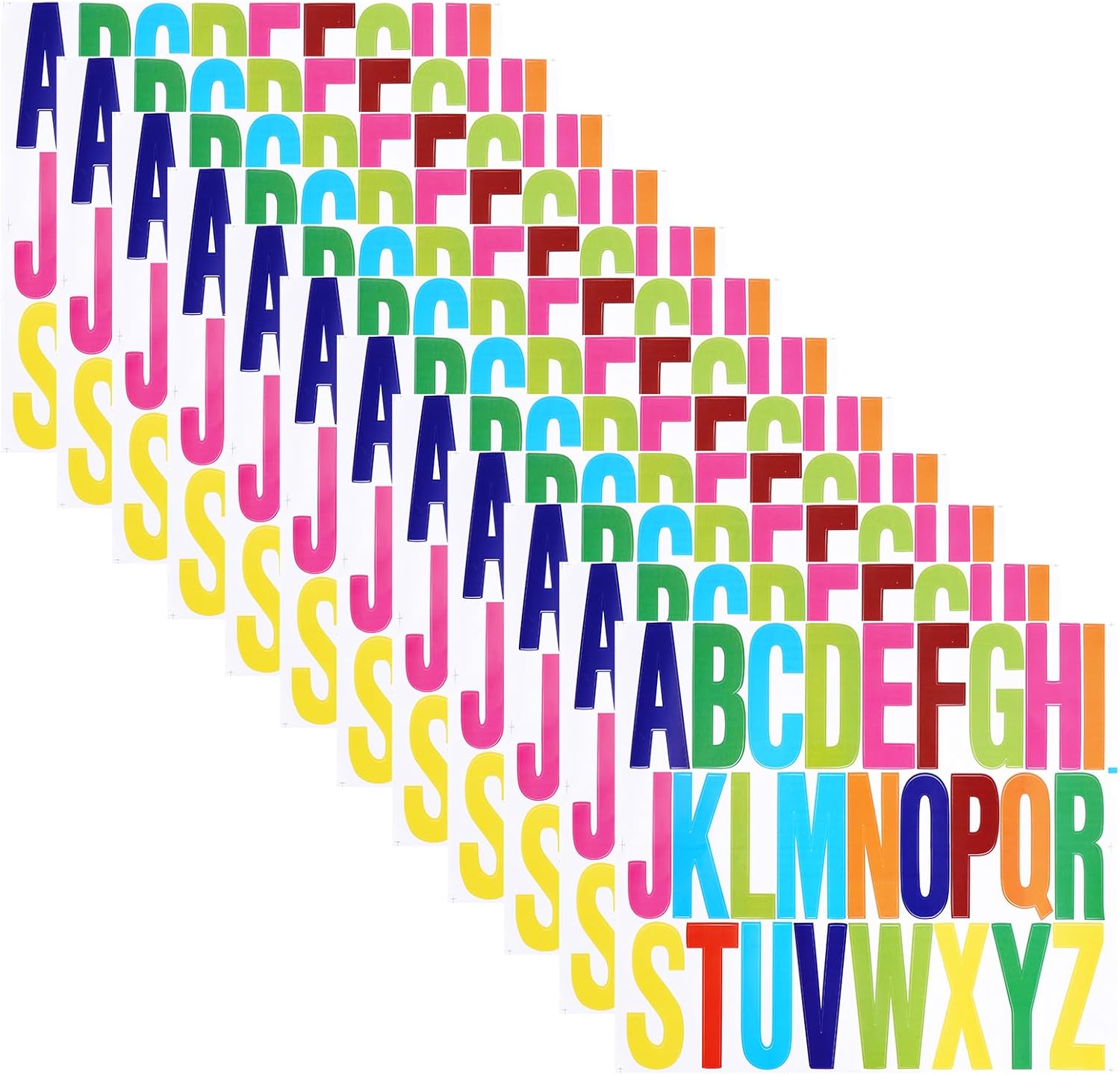 Amazon.com: 3 inch 12 Sheets Alphabet Stickers, Red Self Adhesive Vinyl ...