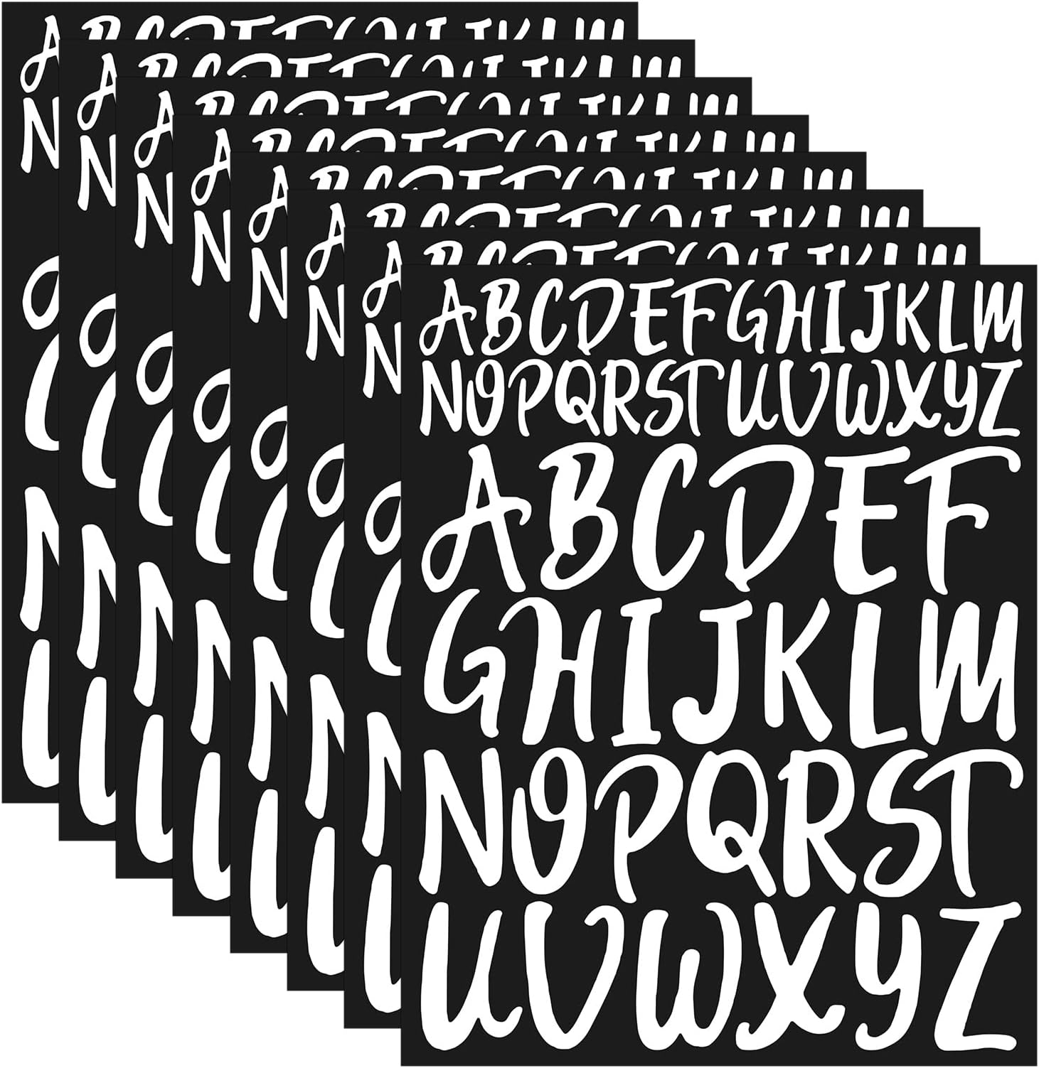 Amazon.com: 8 Sheets Capital Letter Stickers, 1 Inch 2 Inch Self ...