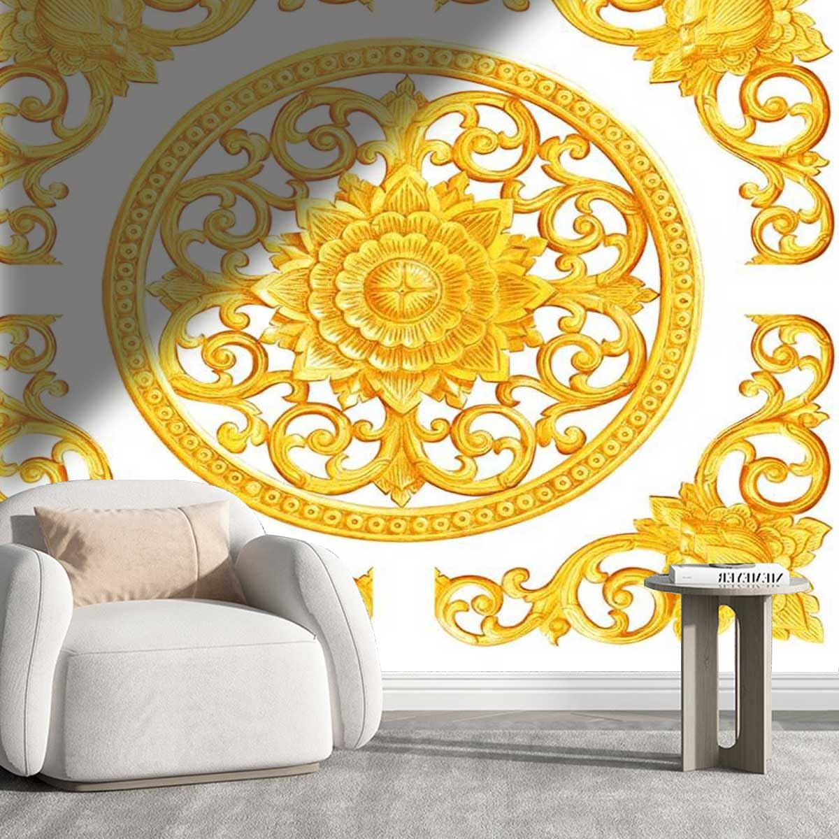 Yellow Pattern Paper Wall Treatment 9 Awesome Wall Treatment Ideas For