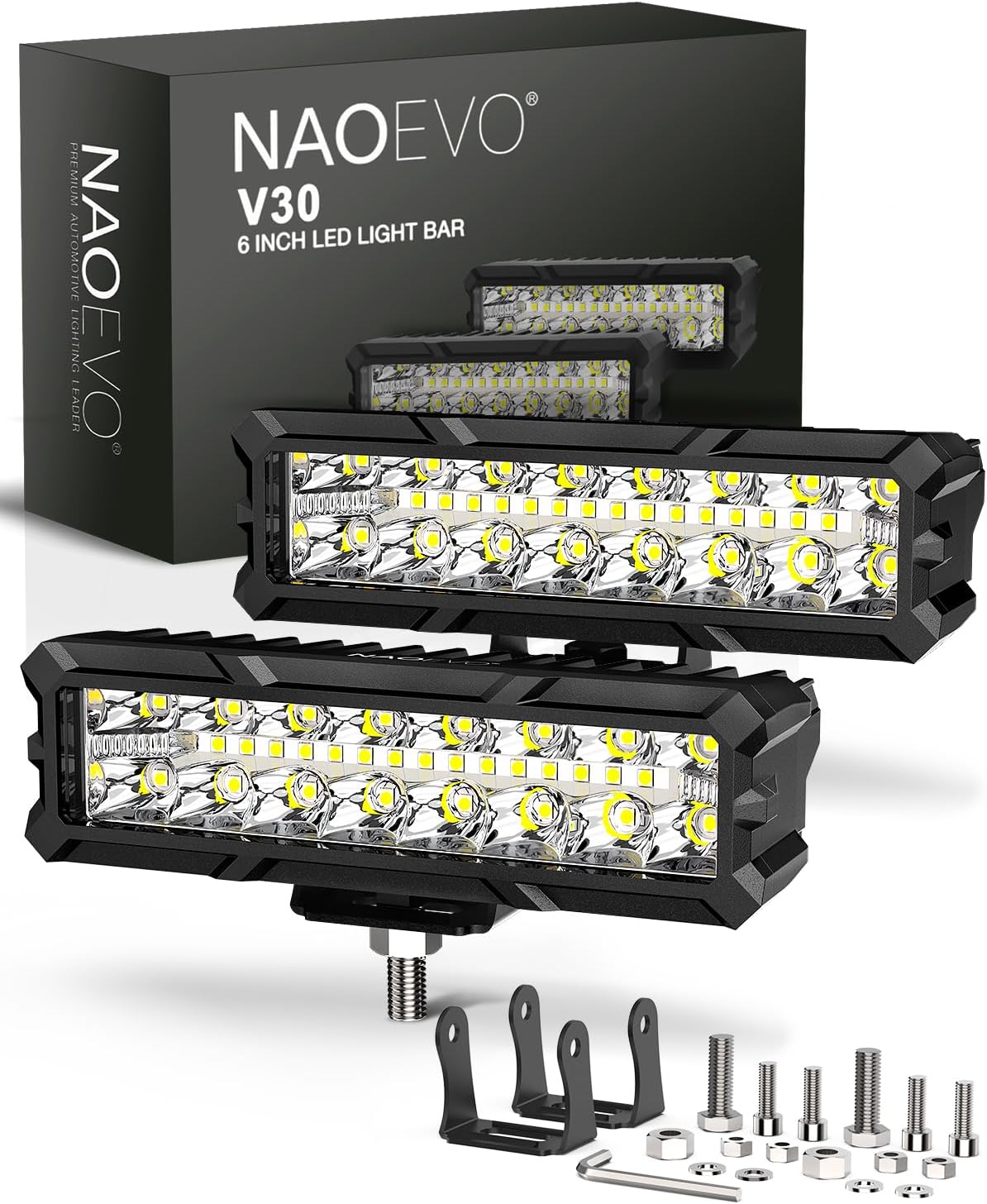 Amazon.com: 20 Inch Offroad LED Light Bar Dual Color White Amber Blue ...