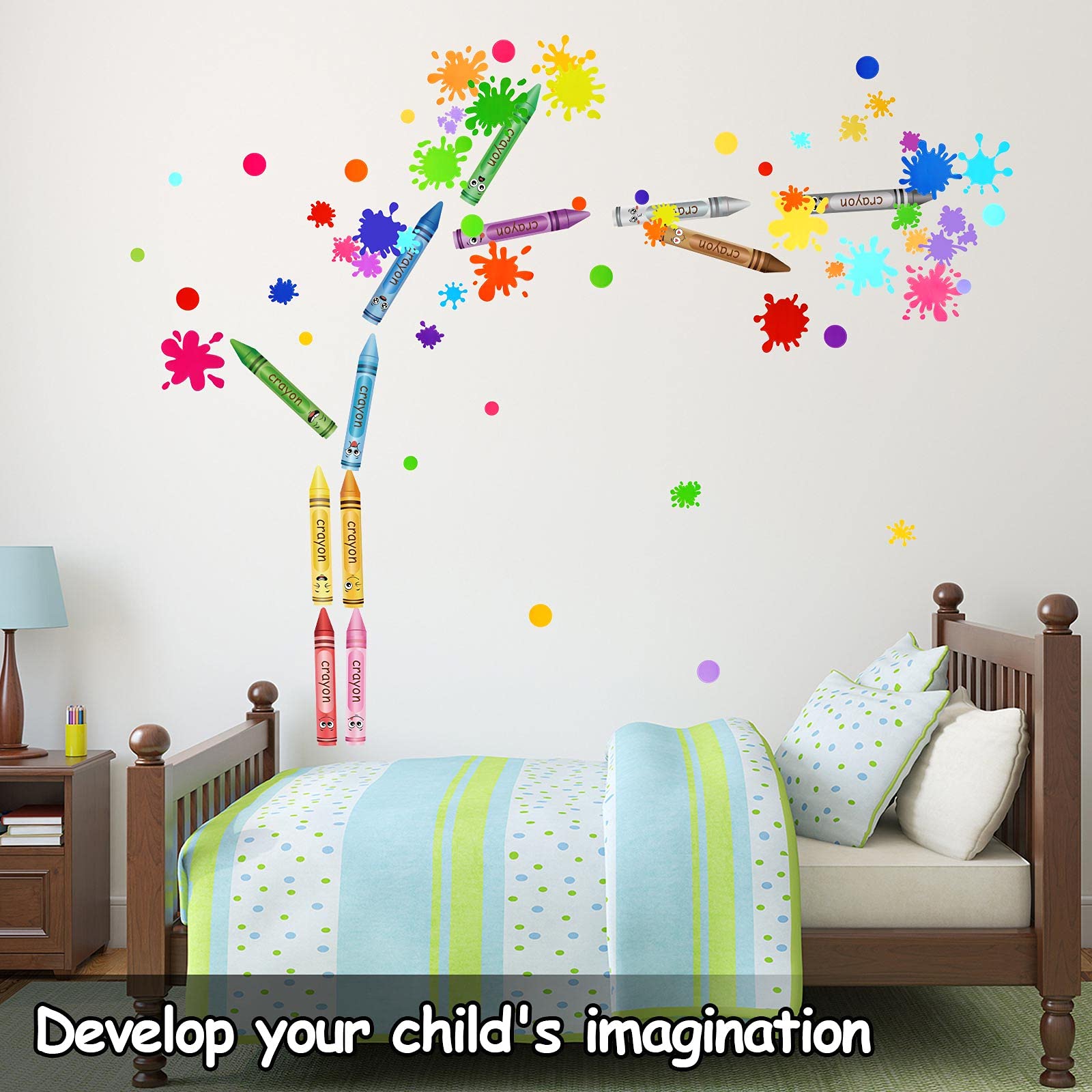 Buy Crayon Wall Decals Kids Wall Stickers Classroom Wall Decals Crayon ...