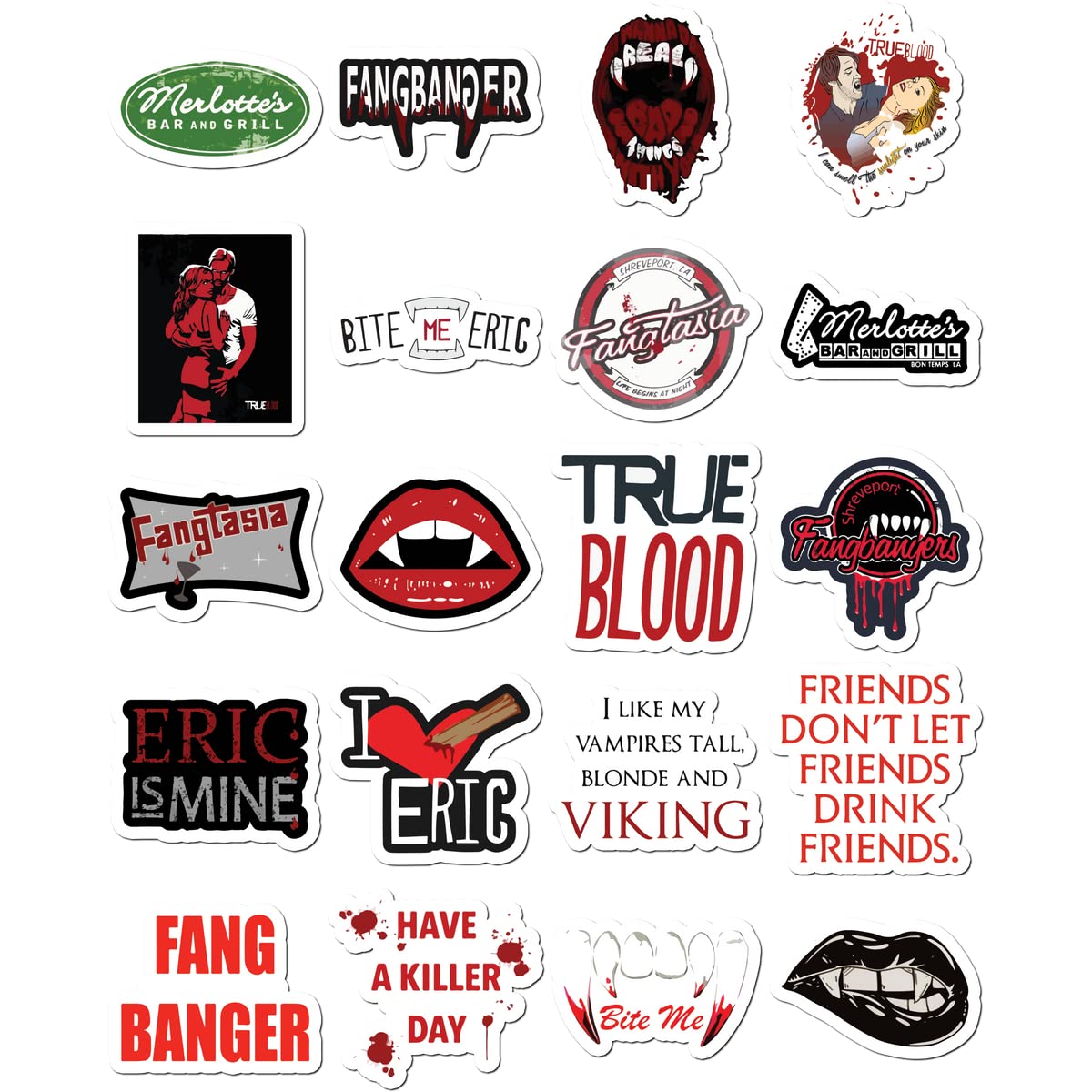 Amazon.com: Stickers 20 Pcs Per Pack True Vinyl Blood Laptop Aesthetic ...