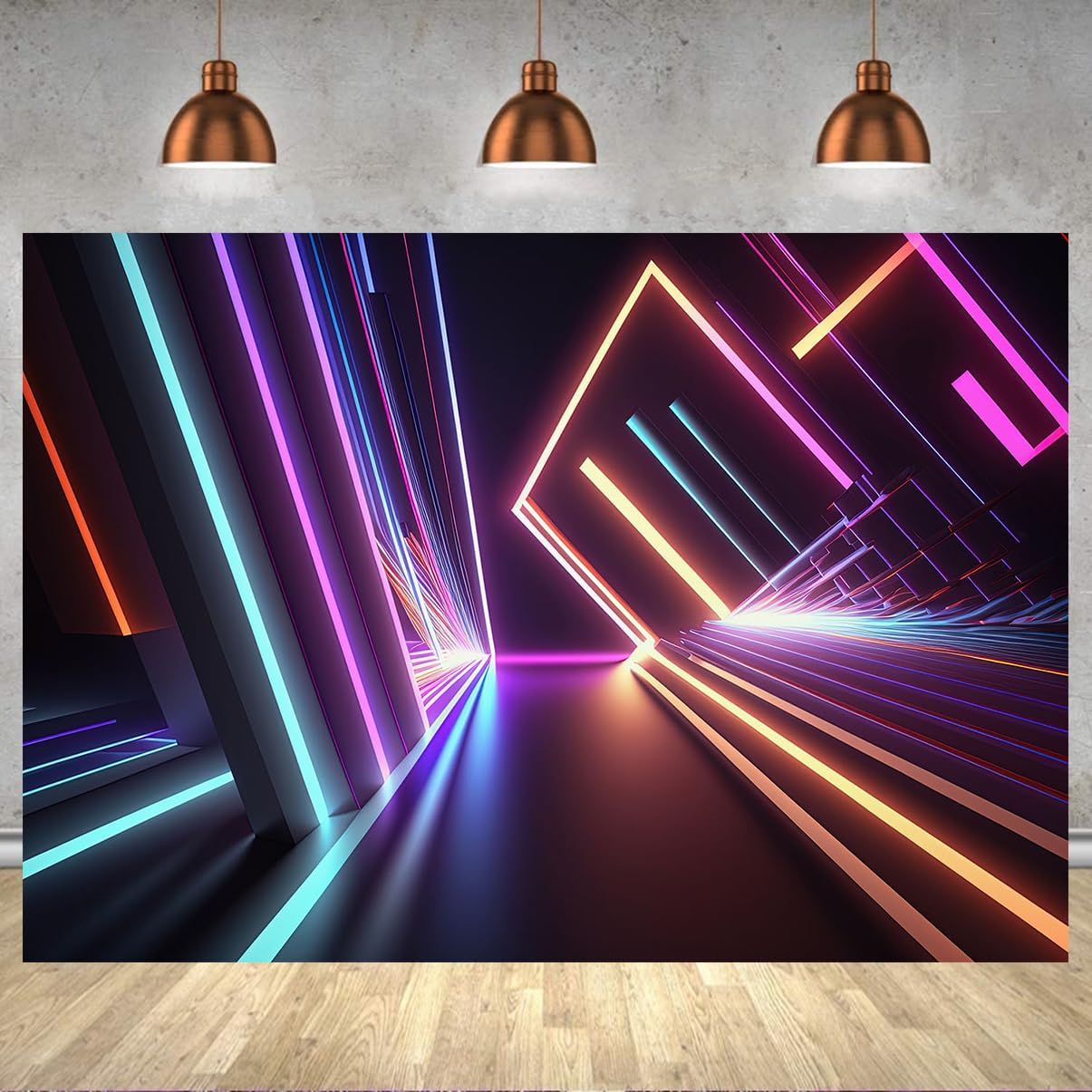 Amazon.com : InMemory Neon Lights Let's Glow Photography Backdrop for ...