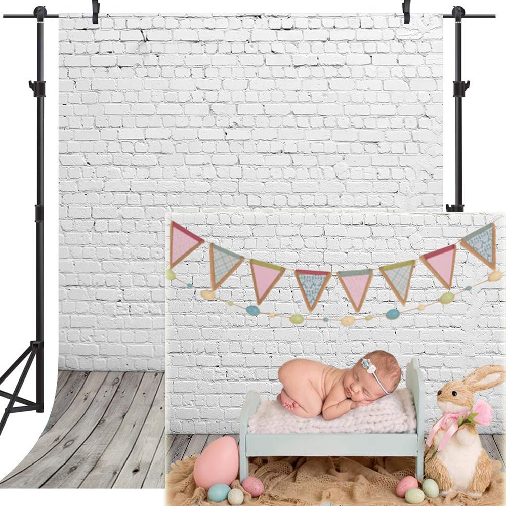 Dobeans 8x8ft White Brick Wall Backdrops For Photoshoot Vinyl Brick ...