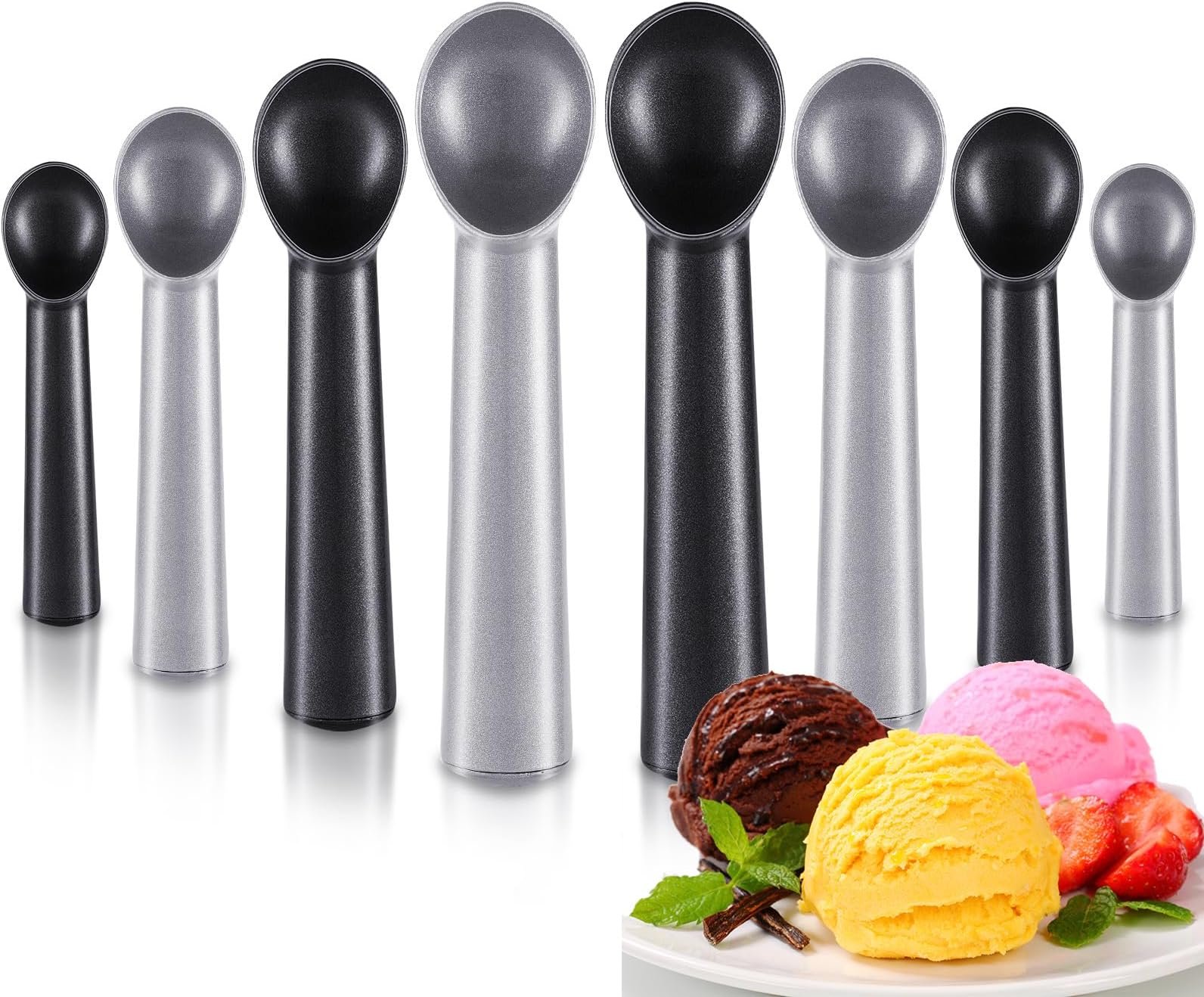 Amazon.com: Gejoy 8 Pcs Ice Cream Scoop 7 Inch Nonstick Anti Freeze Ice ...
