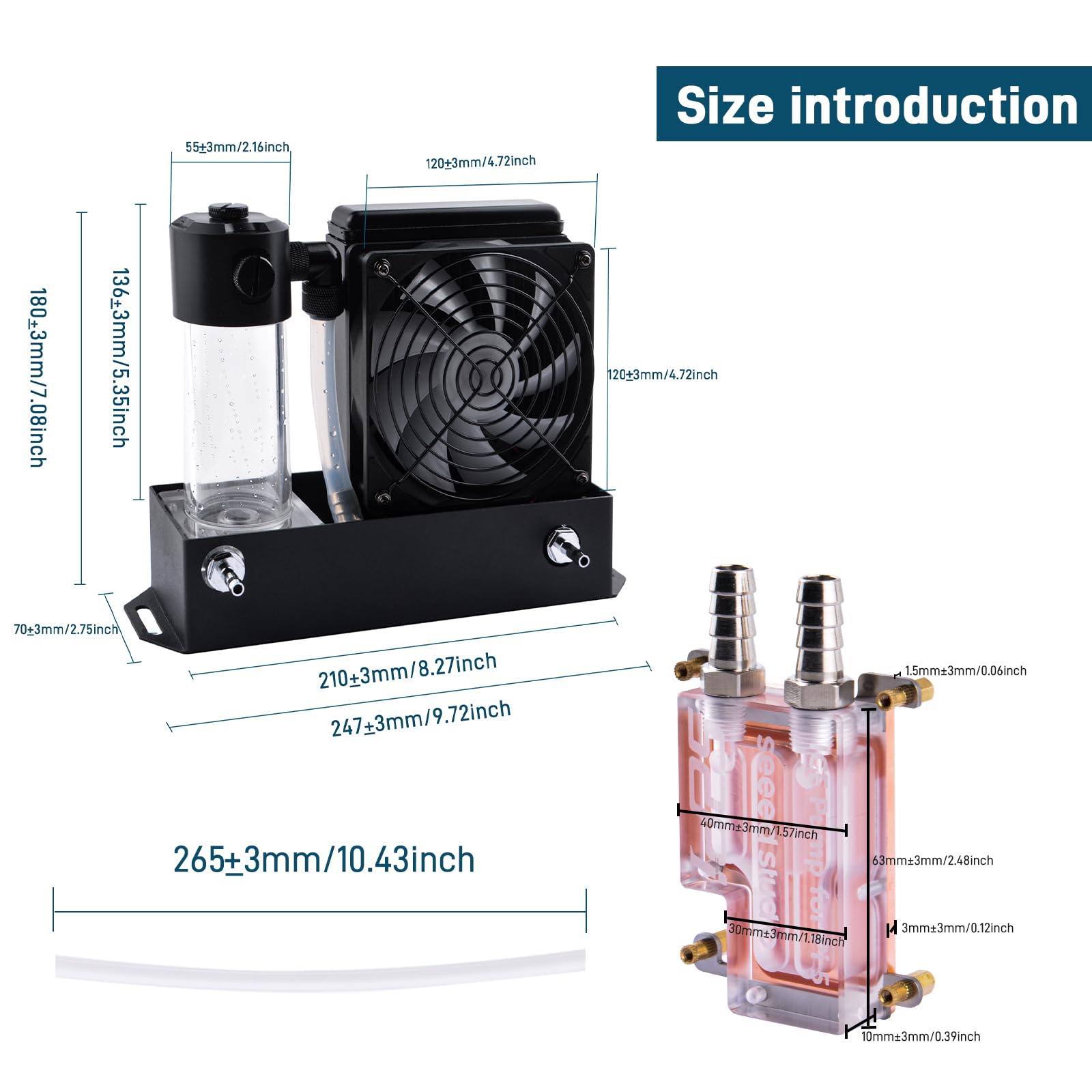 Snapklik.com : GeeekPi Water Cooling Kit For Raspberry Pi 5, Pi 5 ICE Pump