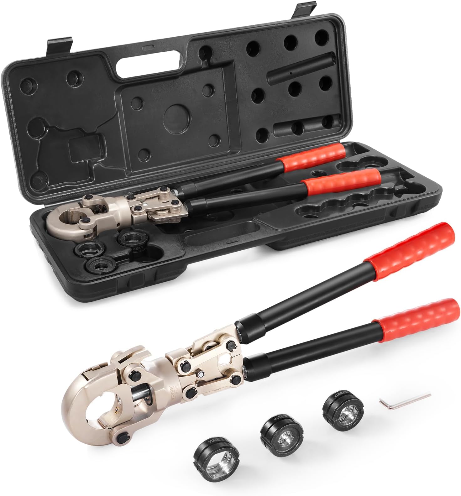 VEVOR Copper Press Tool Tube Fittings Crimping Kit, Pro Press Crimper ...