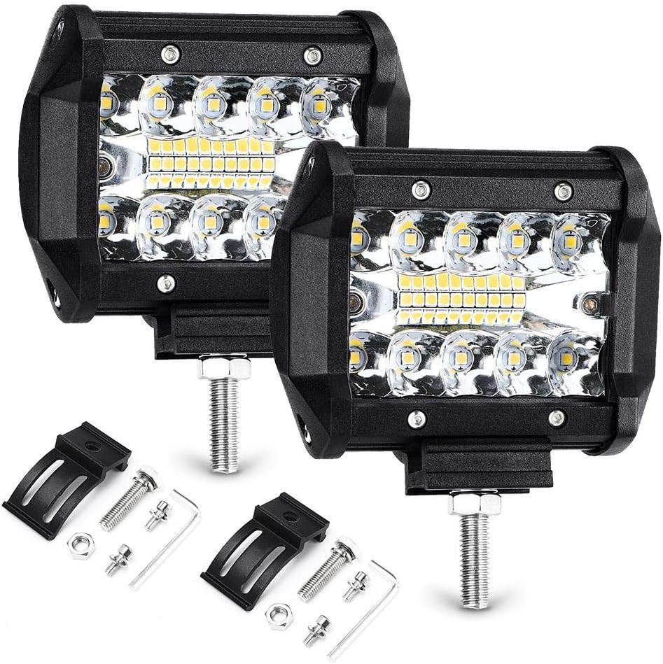 Haofy 2pcs Focos LED Tractor, 4" 70W 72000LM Faros Trabajo LED, Focos ...