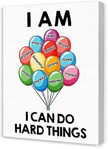 Amazon.com: Positive Affirmations Wall Decor for Kids,I Am Kind Wall ...