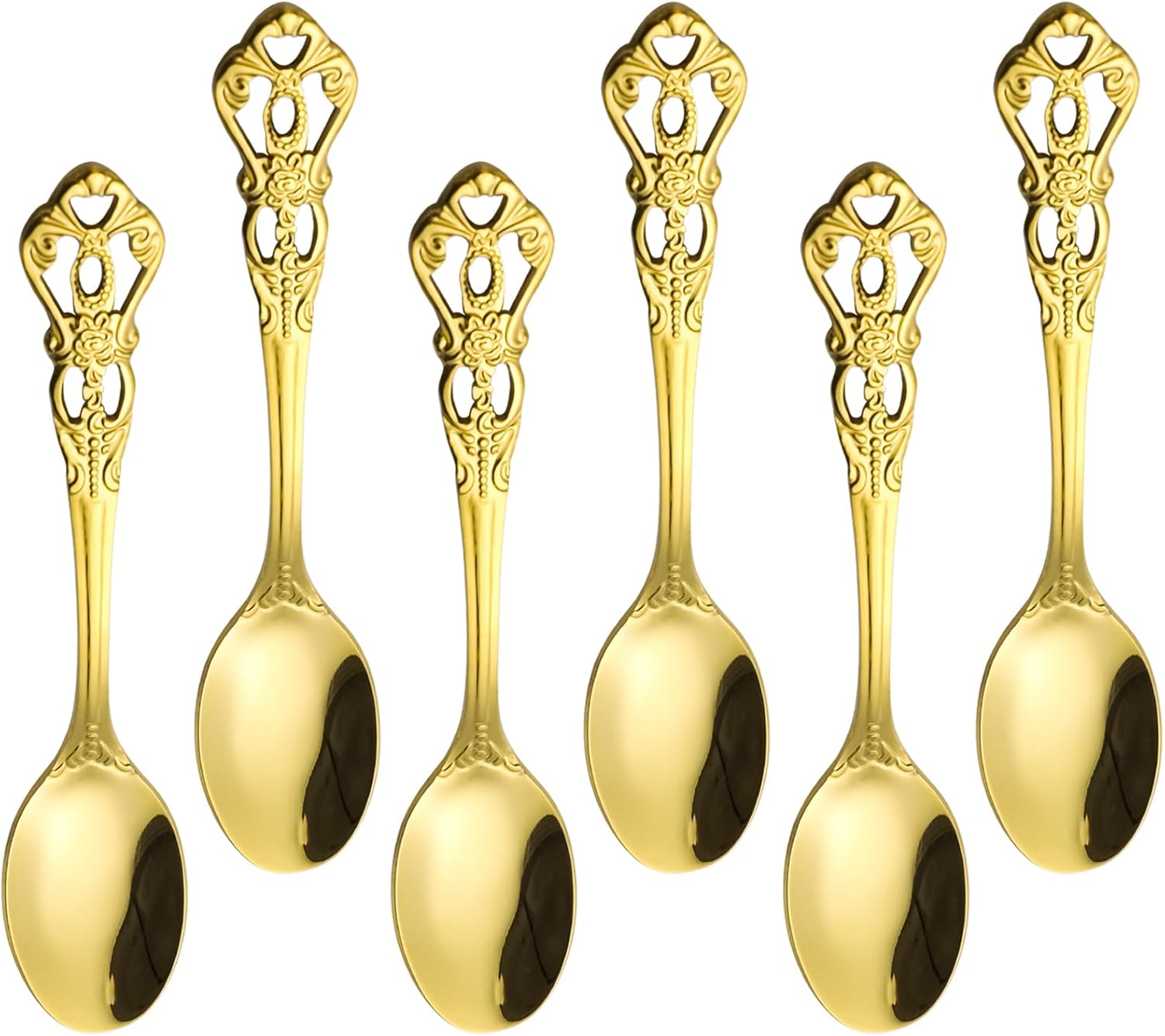 Amazon.com: Espresso Spoons Set of 6,Stainless Steel Coffee Spoons ...