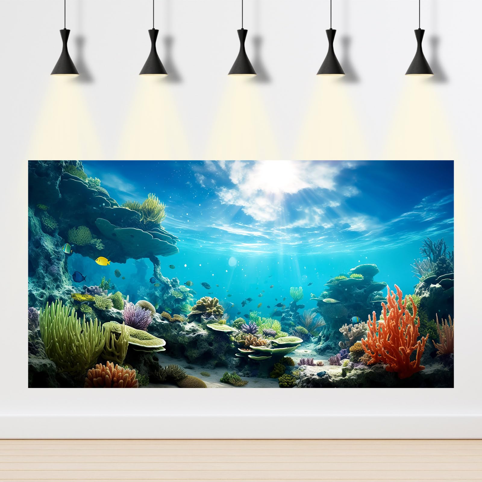 Snapklik.com : Undersea Aquarium Background Colorful Underwater Coral ...