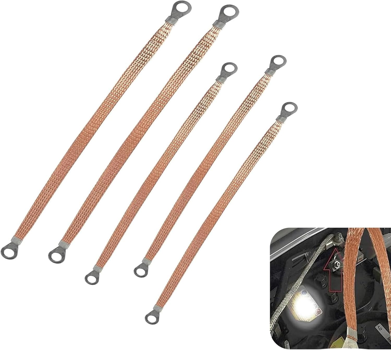 Amazon.com: Jewkot 5 PCS Car Ground Wire Combination Set, 6mm² Eight ...