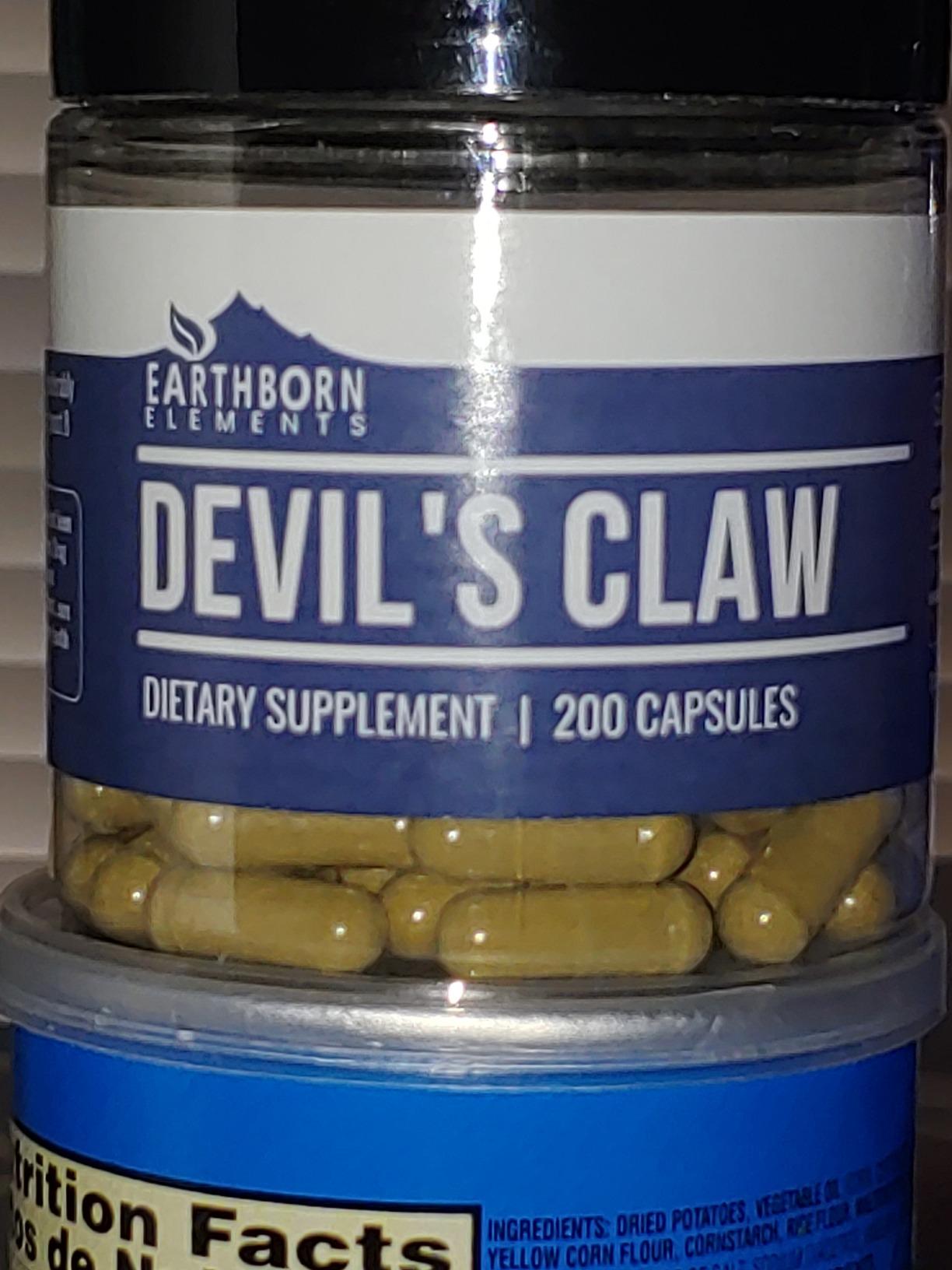 Amazon.com: Earthborn Elements Devil’s Claw Extract 200 Capsules, Pure ...