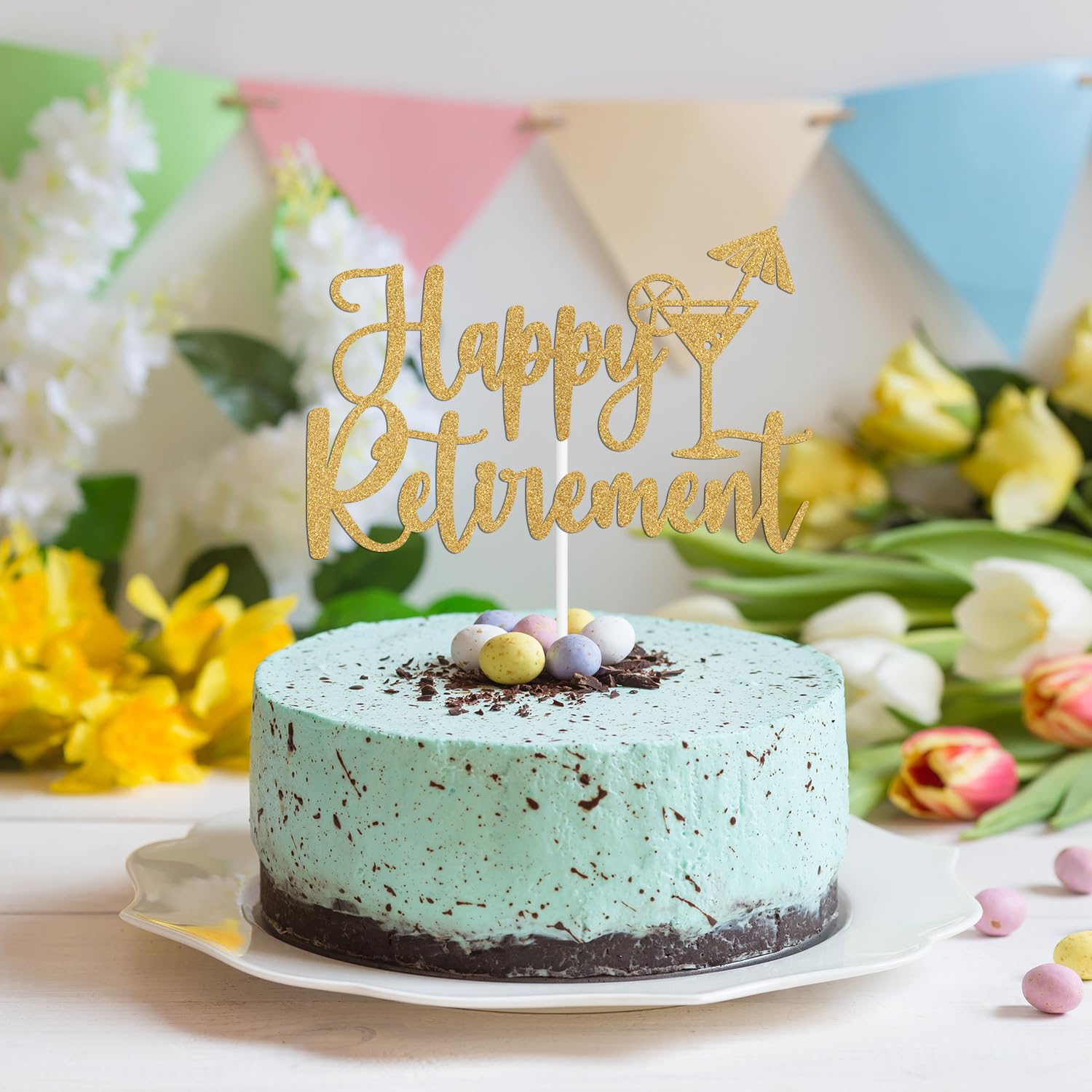 Happy Retirement Cake Retirement Party Decorations With Happy