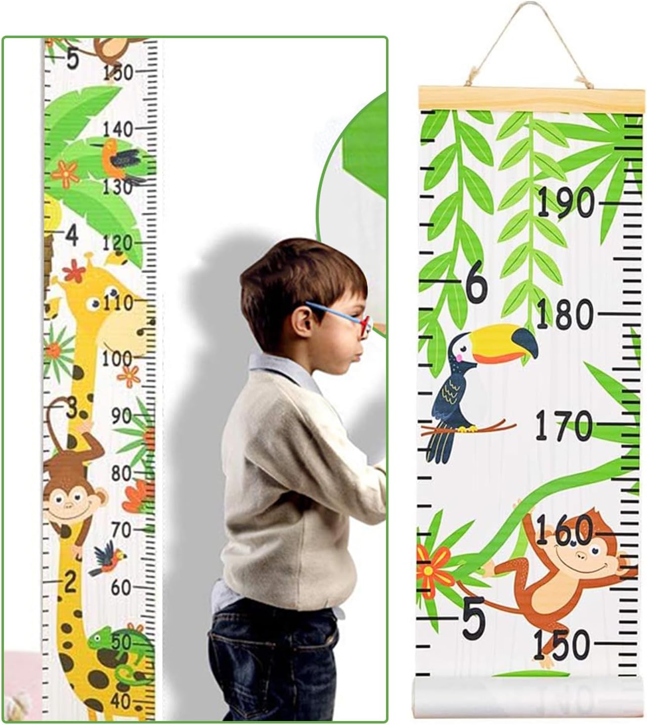 1PCS Height Chart for Kids Measuring Ruler Height Chart Durable Canvas ...