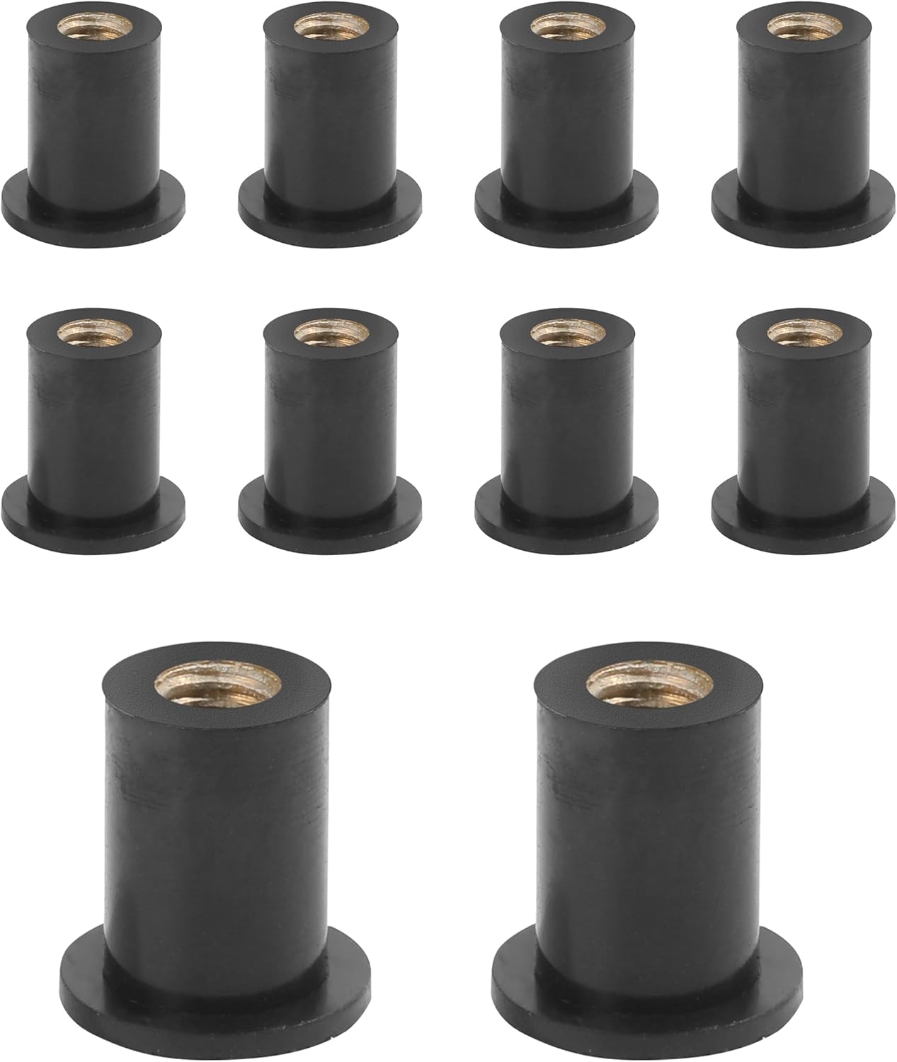 Amazon.com: YAKEFLY 10PCS M5 Well Nuts,Motorcycle M5 Metric Rubber Well ...