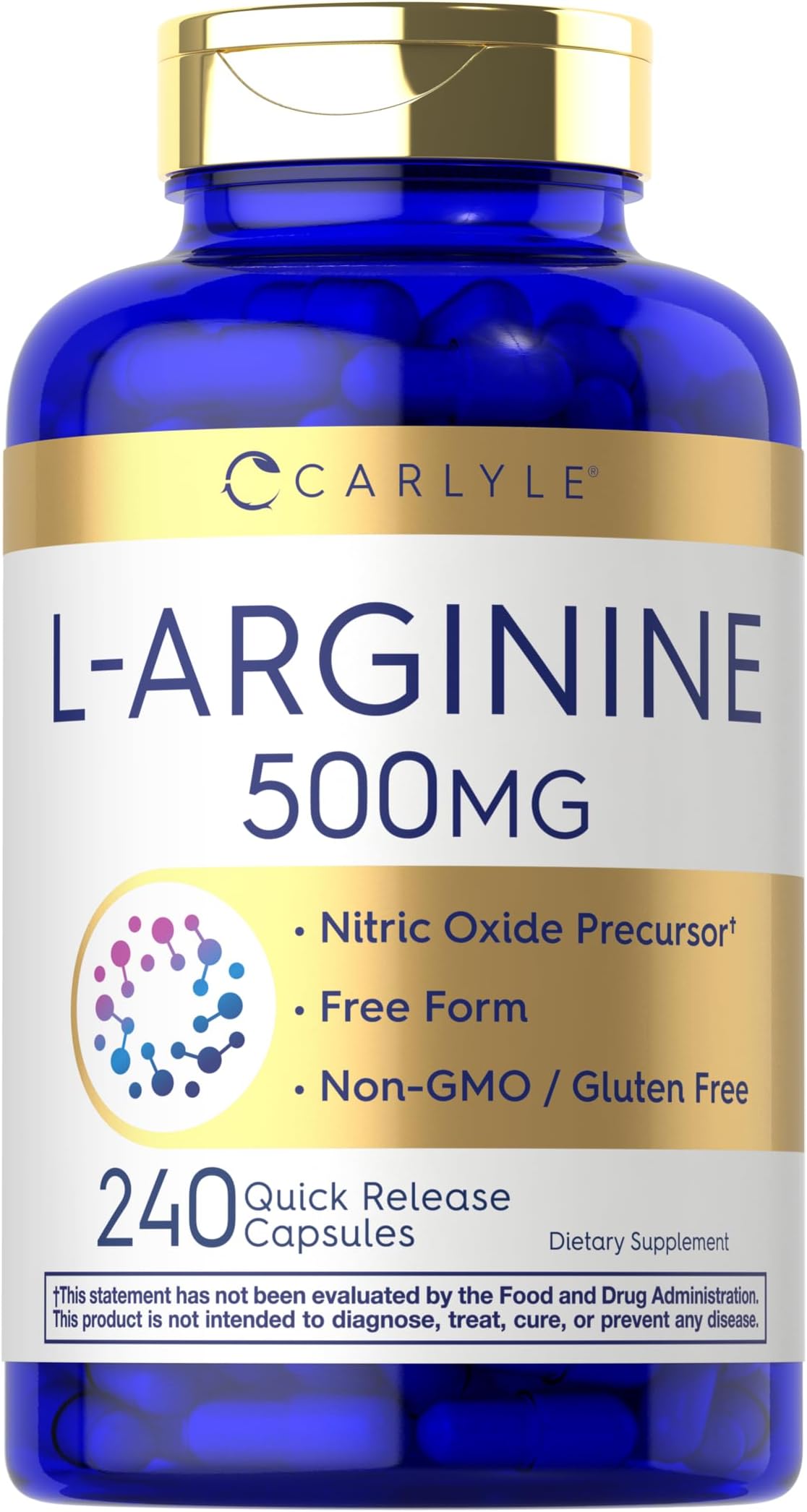 Amazon.com: Carlyle L-Arginine 500mg Capsules | 240 Count | Free Form ...