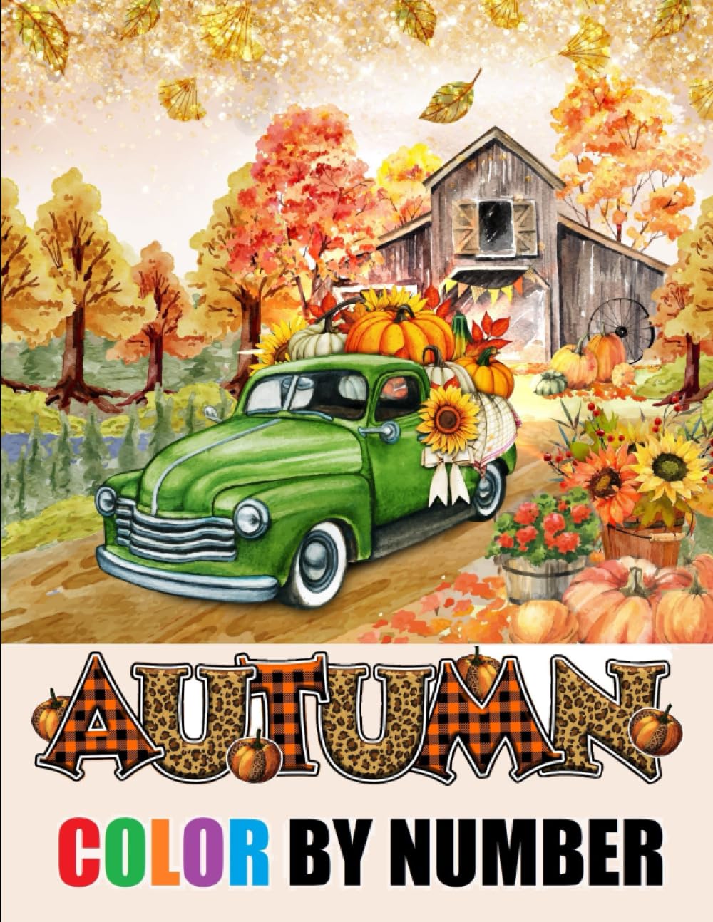 Amazon.com: Autumn Season Color By Number Adult Coloring Book: Large ...
