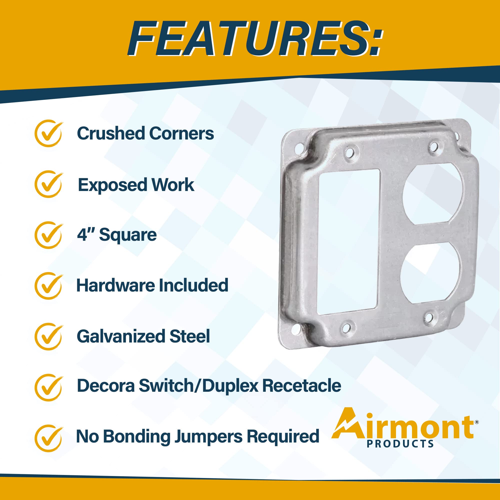 Snapklik.com : AP-12099, 4" Square Decora Switch And Duplex Receptacle ...