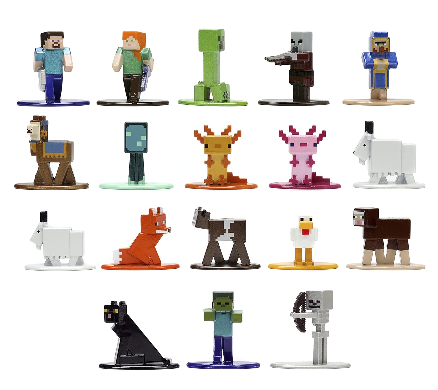 Buy Minecraft Caves and Cliffs 1.65" 18-Pack Series 8 Die-cast Figures ...