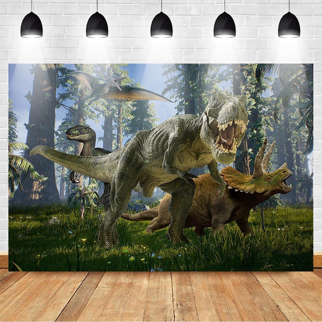 Amazon.com : Avezano Dinosaur Party Backdrop for Kids Birthday Jurassic ...