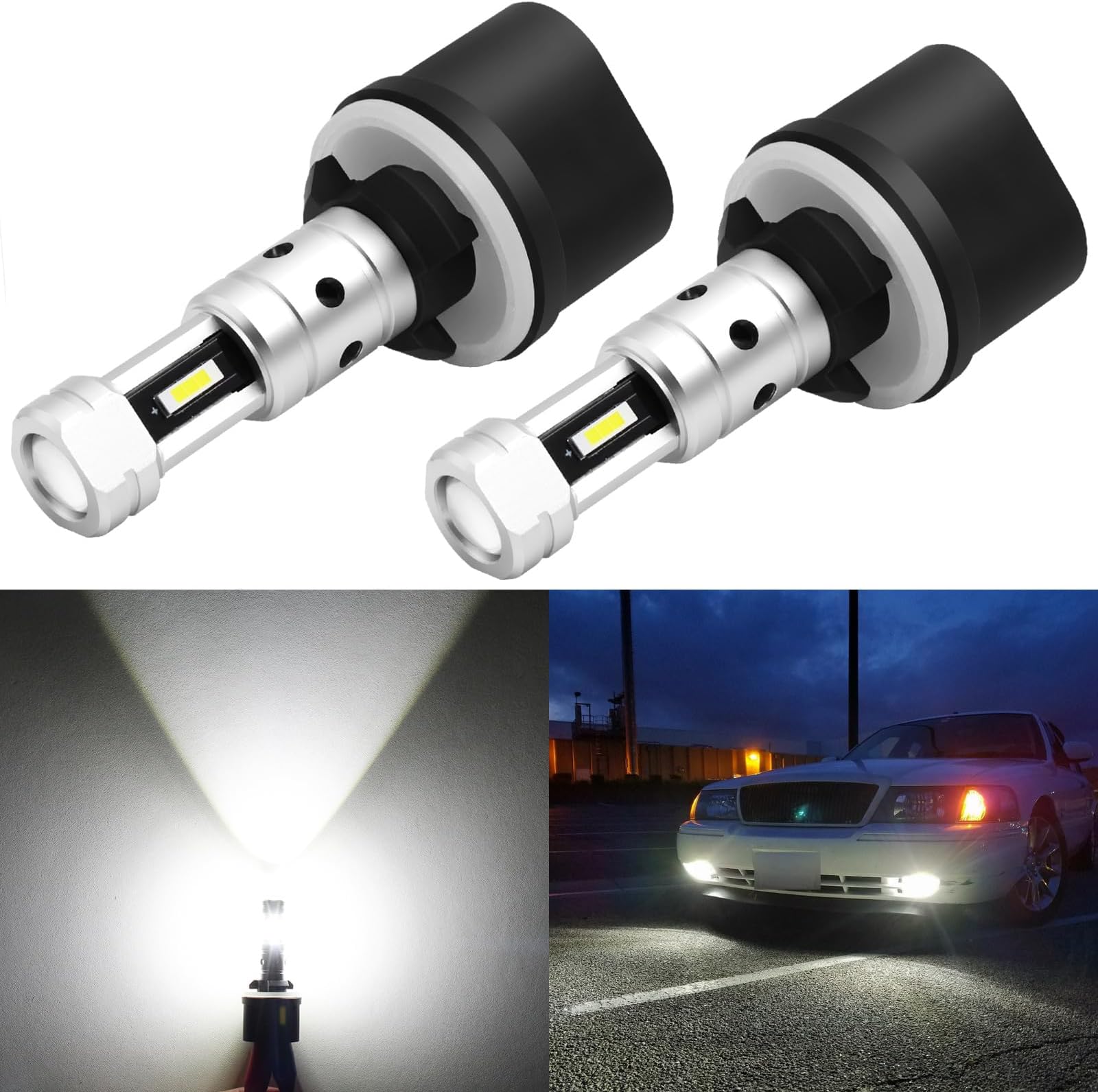 Amazon.com: Alla Lighting 899 880 LED Fog Light Bulbs Xtreme Super ...