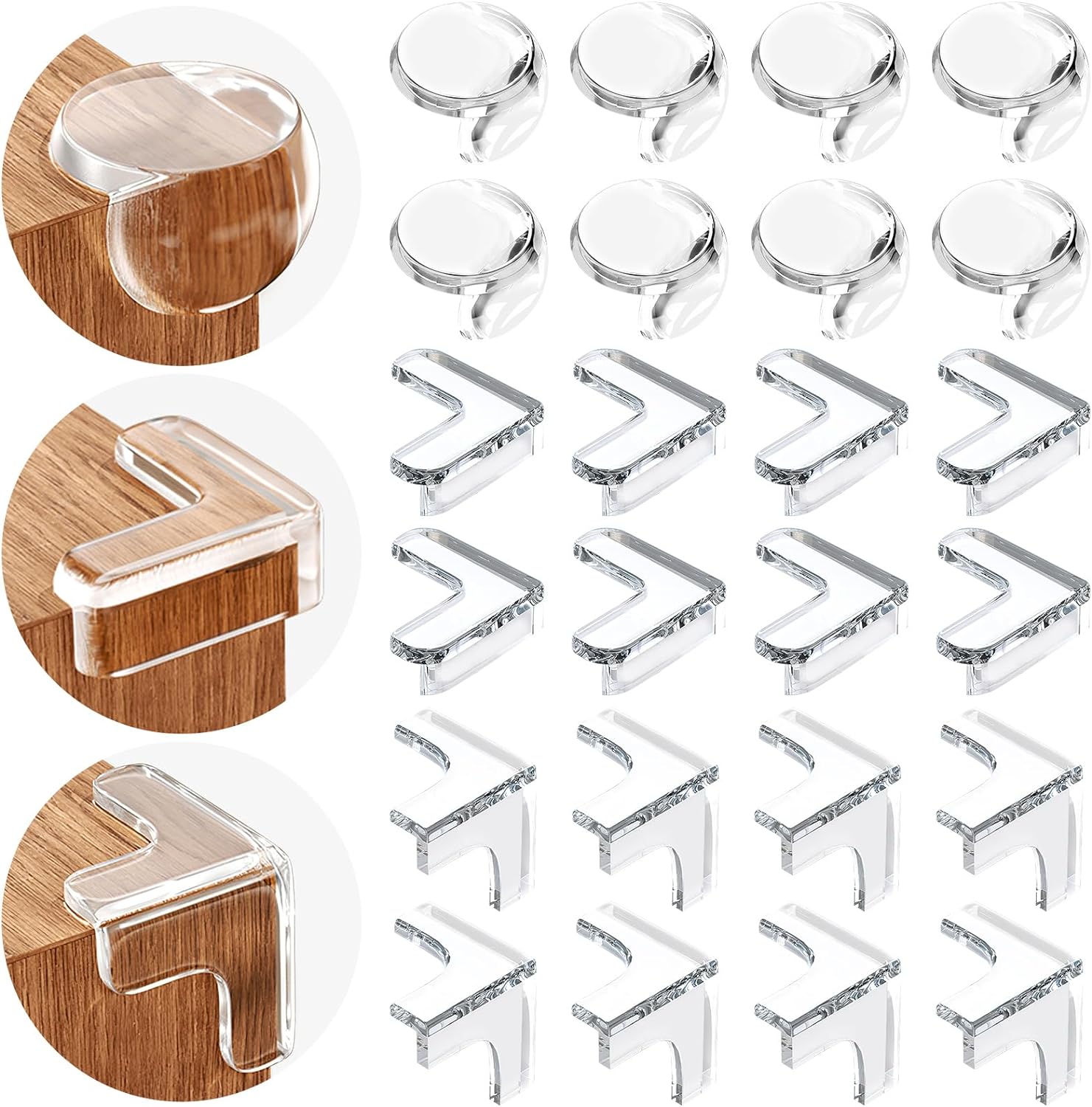 Lot de 24 protections d'angle de sécurité pour enfants et bébés ...