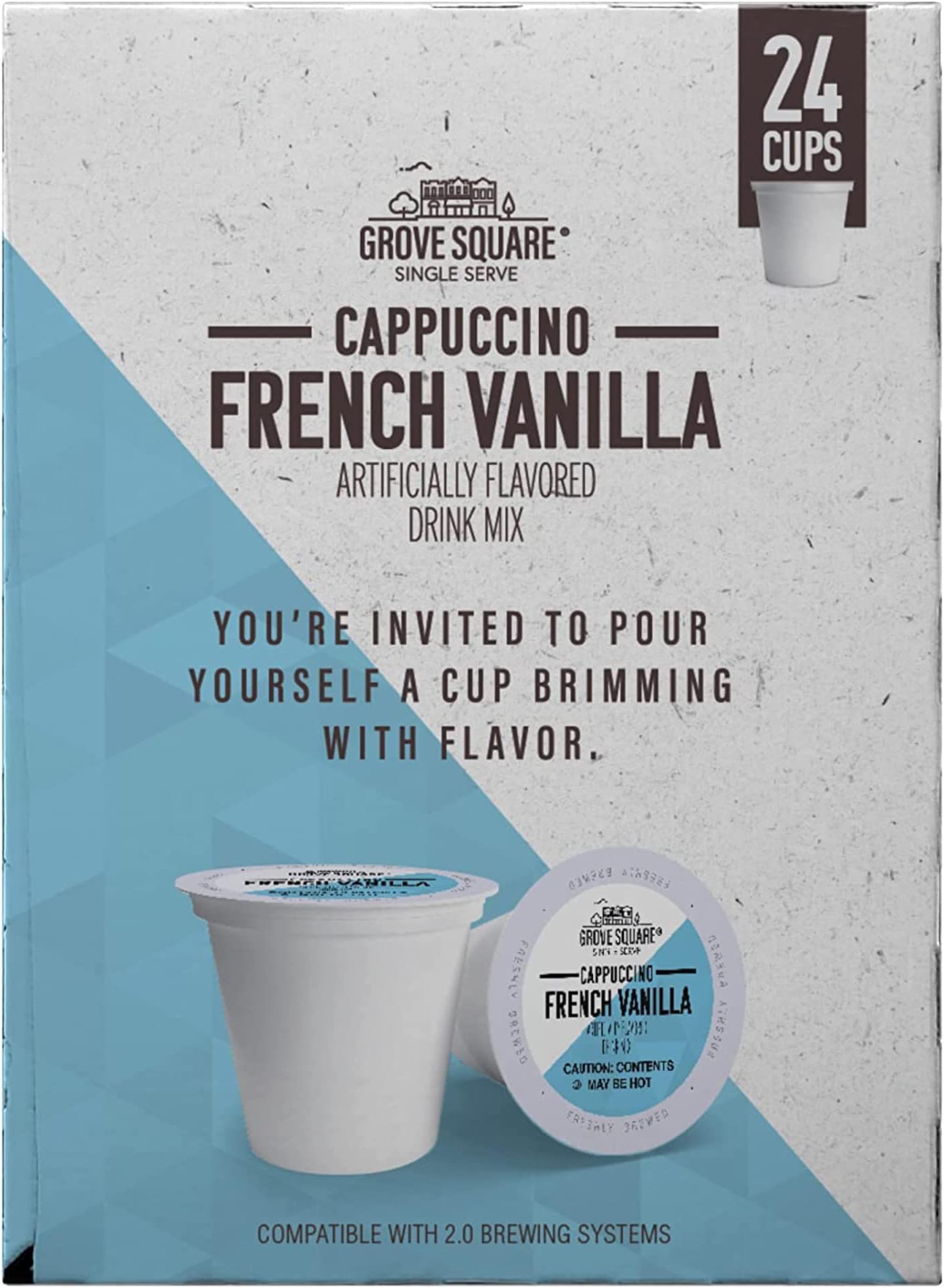 Amazon.com: Grove Square Cappuccino Pods, French Vanilla, Single Serve ...