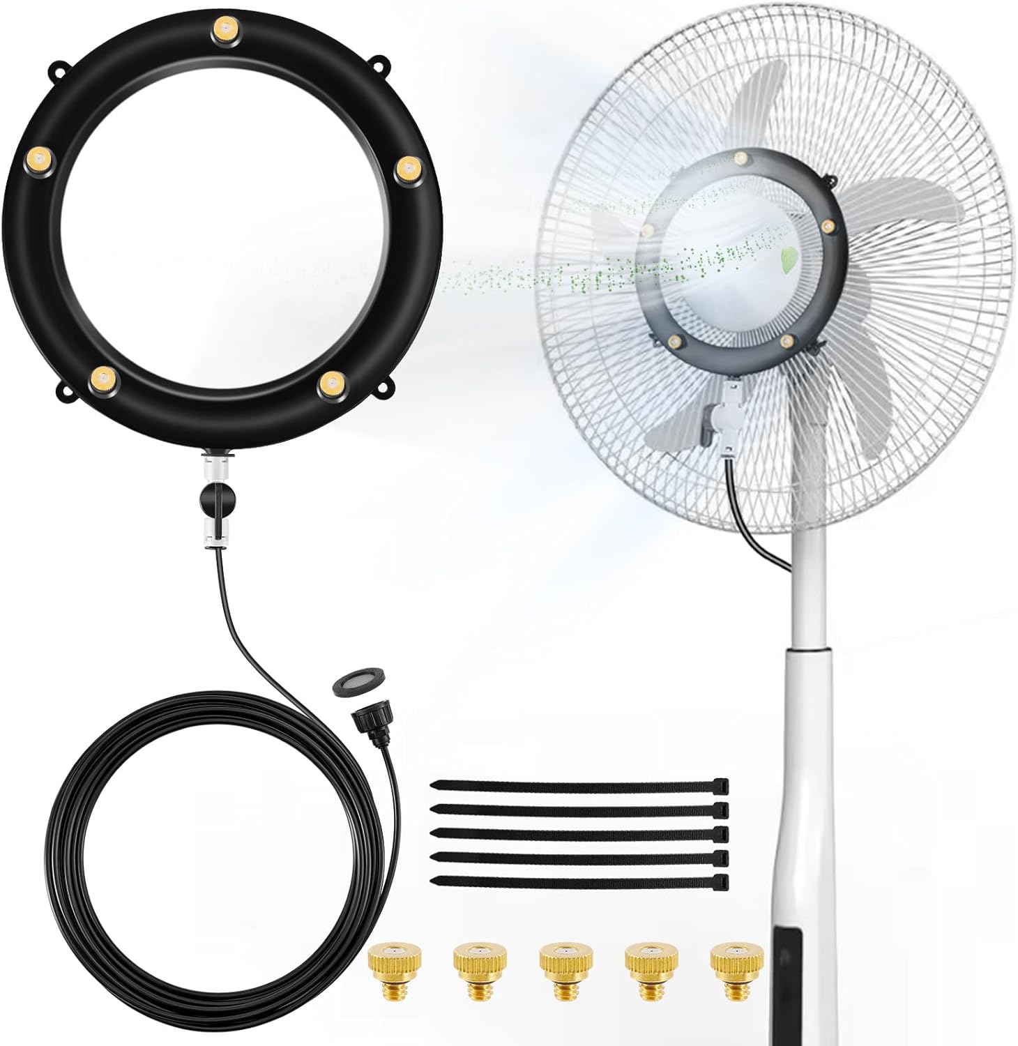 Amazon.com: Zredurney Fan Misting Kit,Fan Misters Cooling System for ...