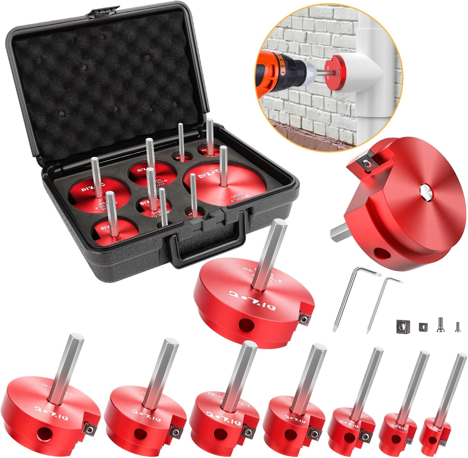 Amazon.com: 9Pcs PVC Pipe Reamer, Plastic PVC Pipe Fitting Reamer ...