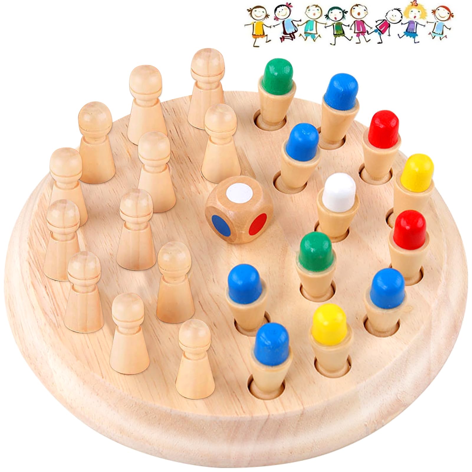 Wooden Memory Chess Kids Wooden Memory Match Stick Chess Game ...