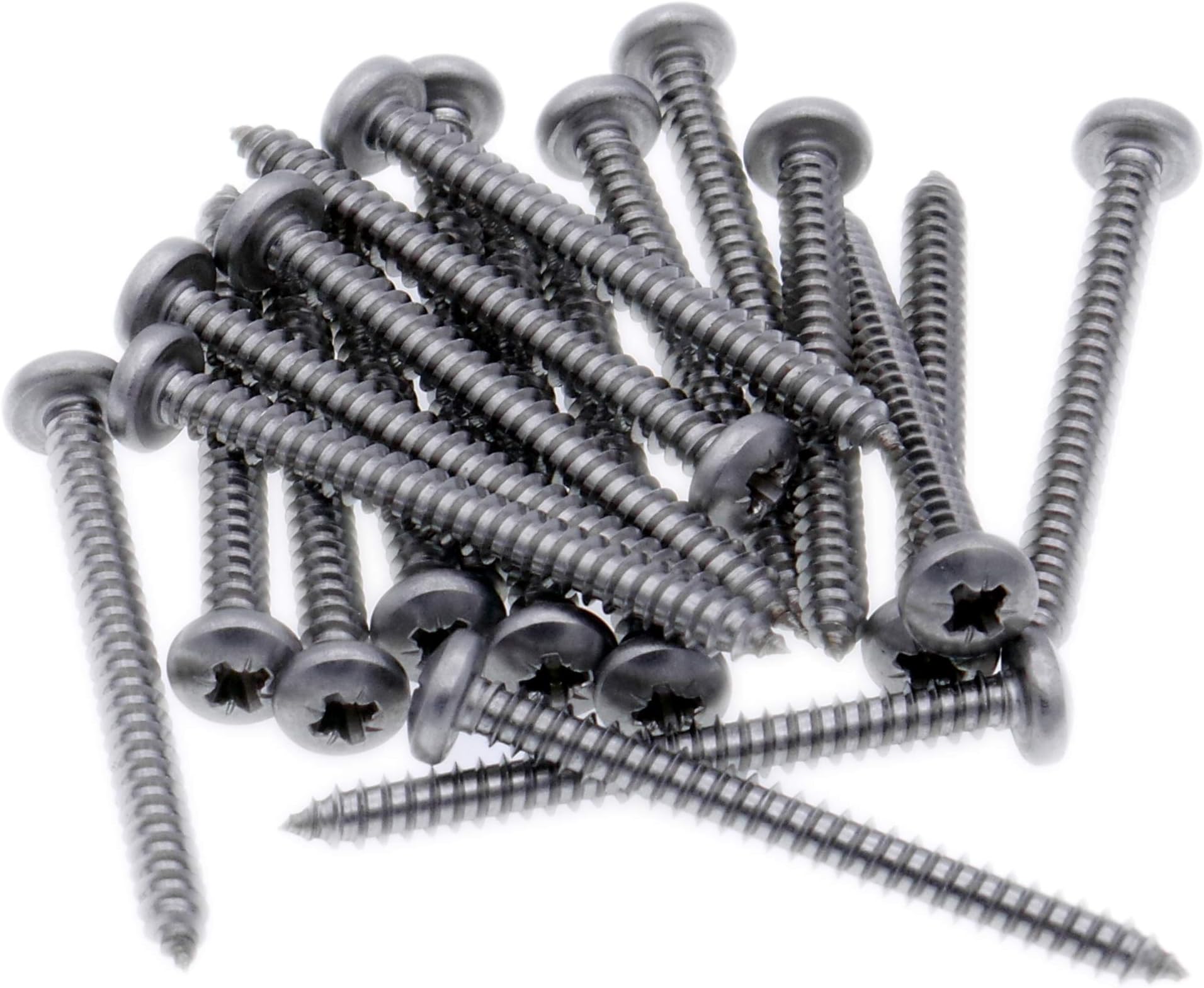 No.8 x 1" (4.2 x 25) A2 Stainless Steel Pozi Flange Self Tapping Screws ...