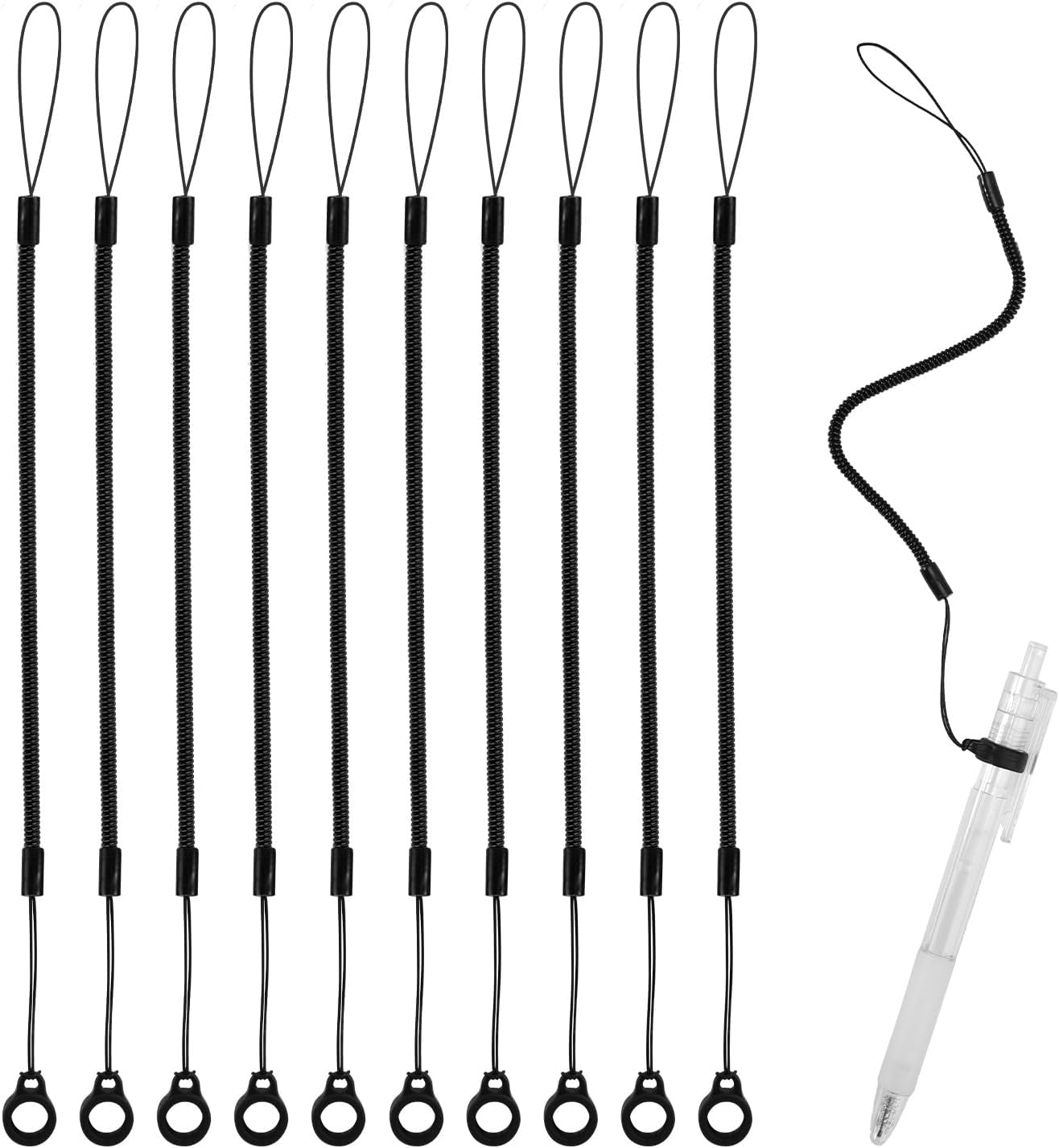 Amazon.com: 10pcs Pen Lanyards, Elastic Lanyard Tether with Silicone ...