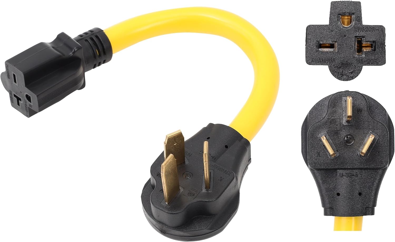 Amazon.com: ONETAK NEMA 10-50P to 6-15R 6-20R ETL Listed 240V 30 Amp Prong Male Plug to 20 Amp 3 ...