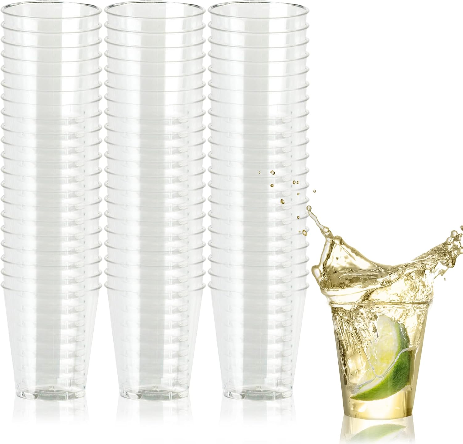 Matana - 300 Crystal Clear Multi-use Plastic Shot Glasses Mini Tasting ...
