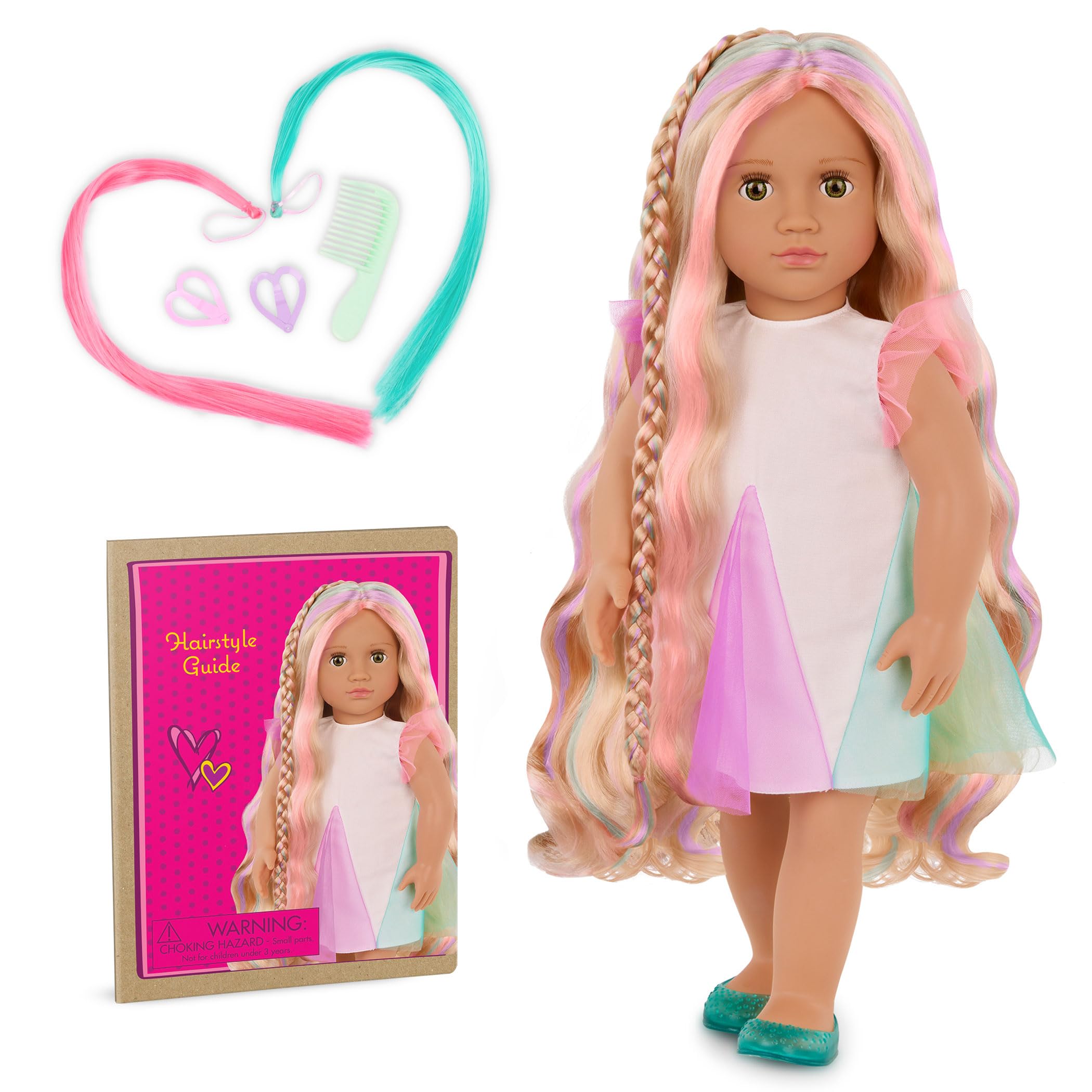 Our Generation – 18-inch Hair Grow Doll – Lifelike Hazel Eyes & Ultra ...