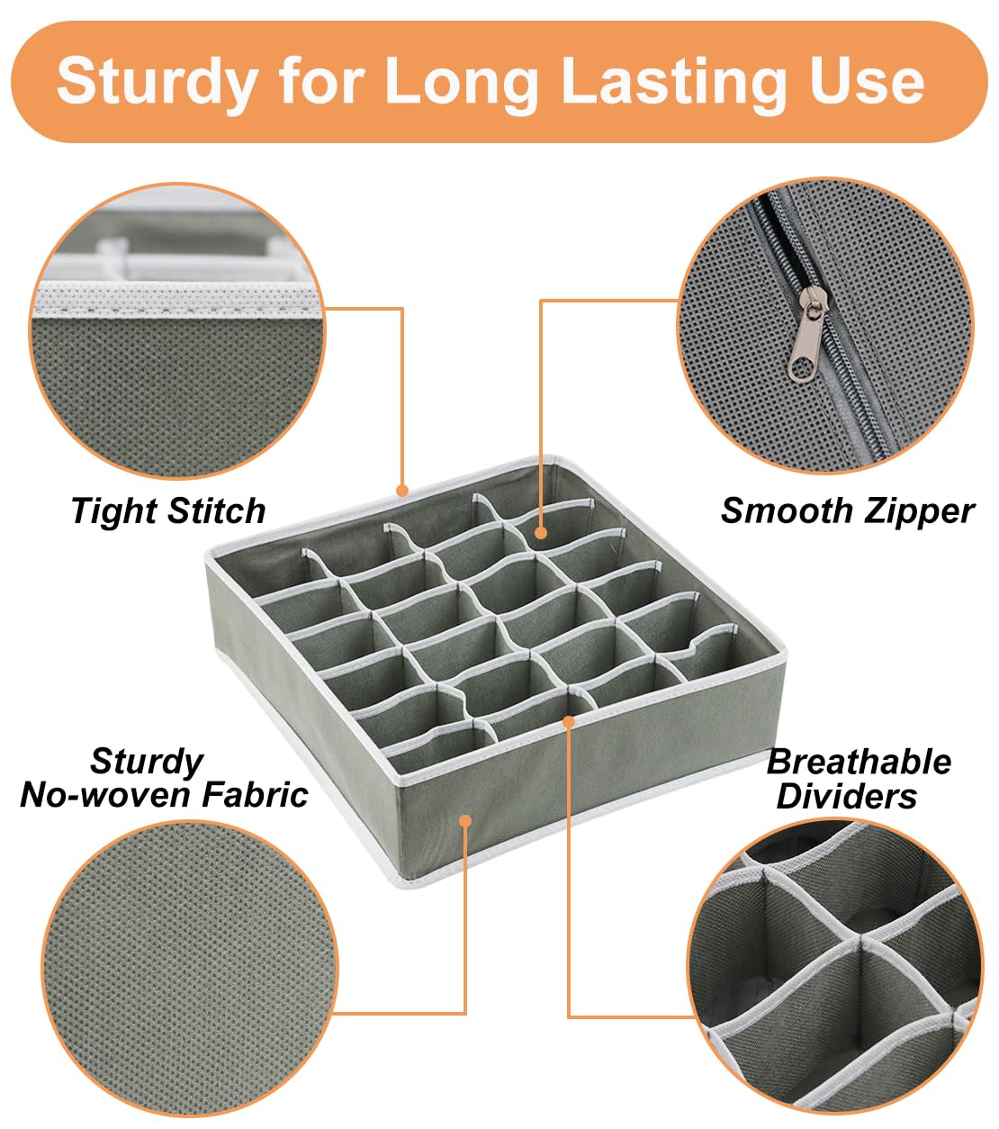 Snapklik.com : 8 Pack Dresser Drawer Organizer Clothes, Foldable ...