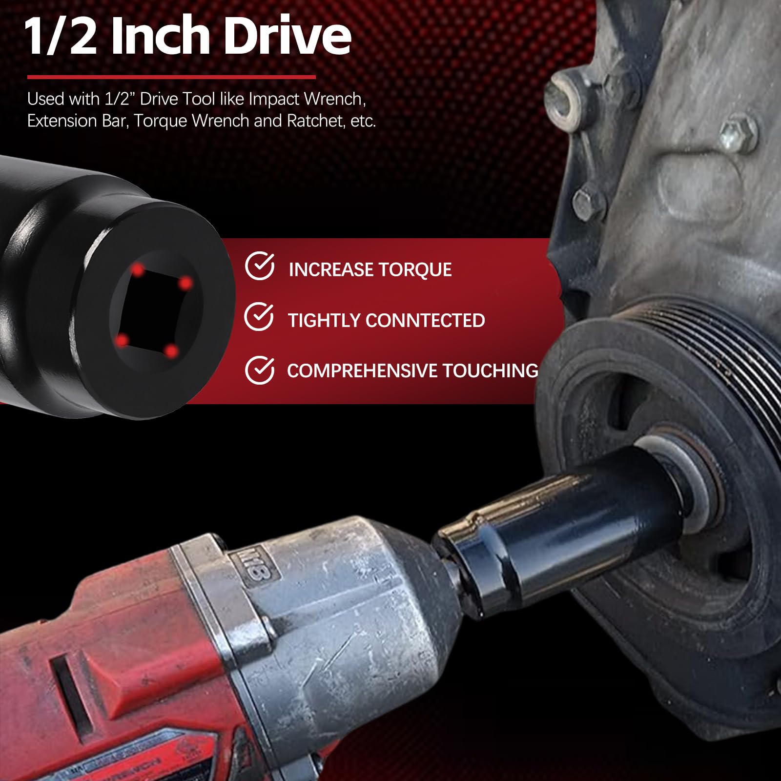 Snapklik.com : 77070 24mm Crank Bolt Socket For GM LS Engine Harmonic ...