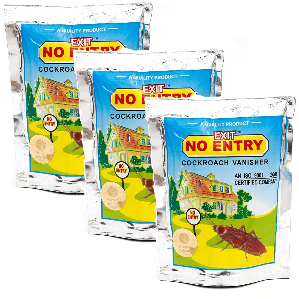 Buy Exit No Entry Cockroach Vanisher, 100g (Pack of 3) Online at ...